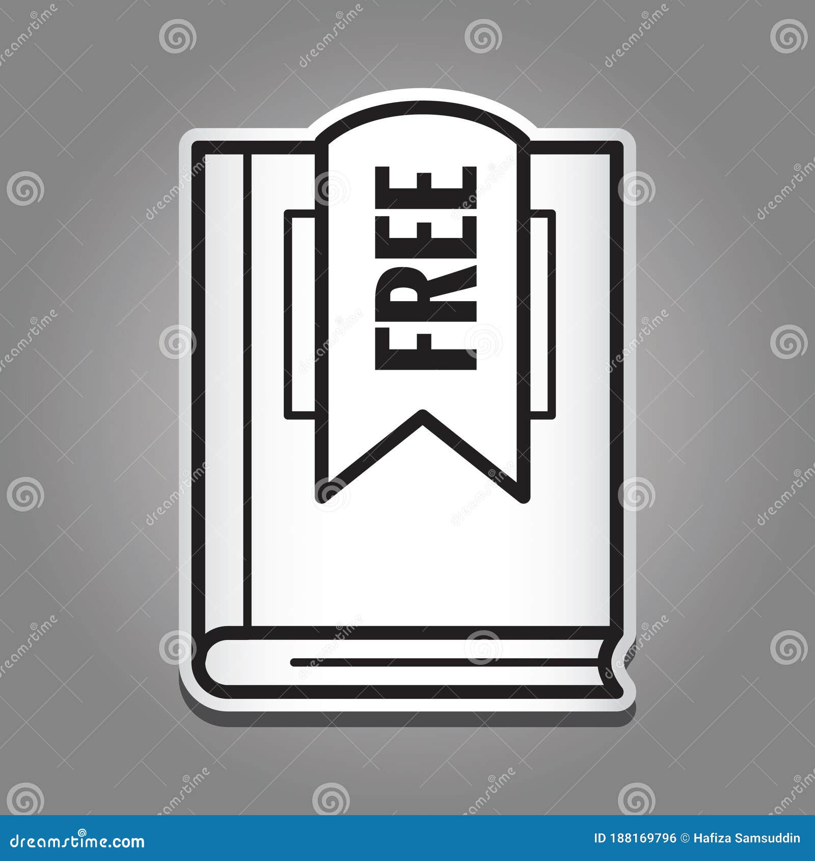 Book with Free Ribbon. Vector Illustration Decorative Design Stock ...
