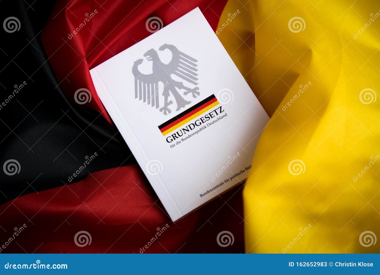 The Book of German Constitution Basic Law on Flag Editorial Stock Photo ...