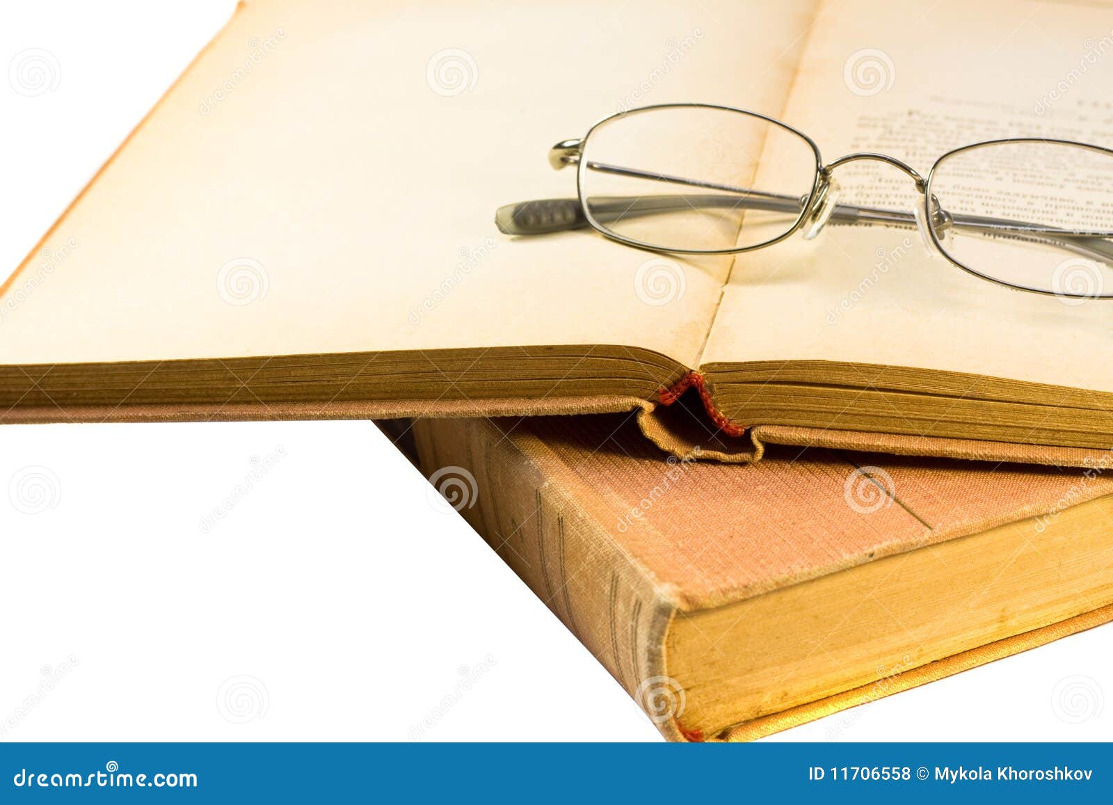 The book with glasses stock photo. Image of vintage, booklet - 11706558