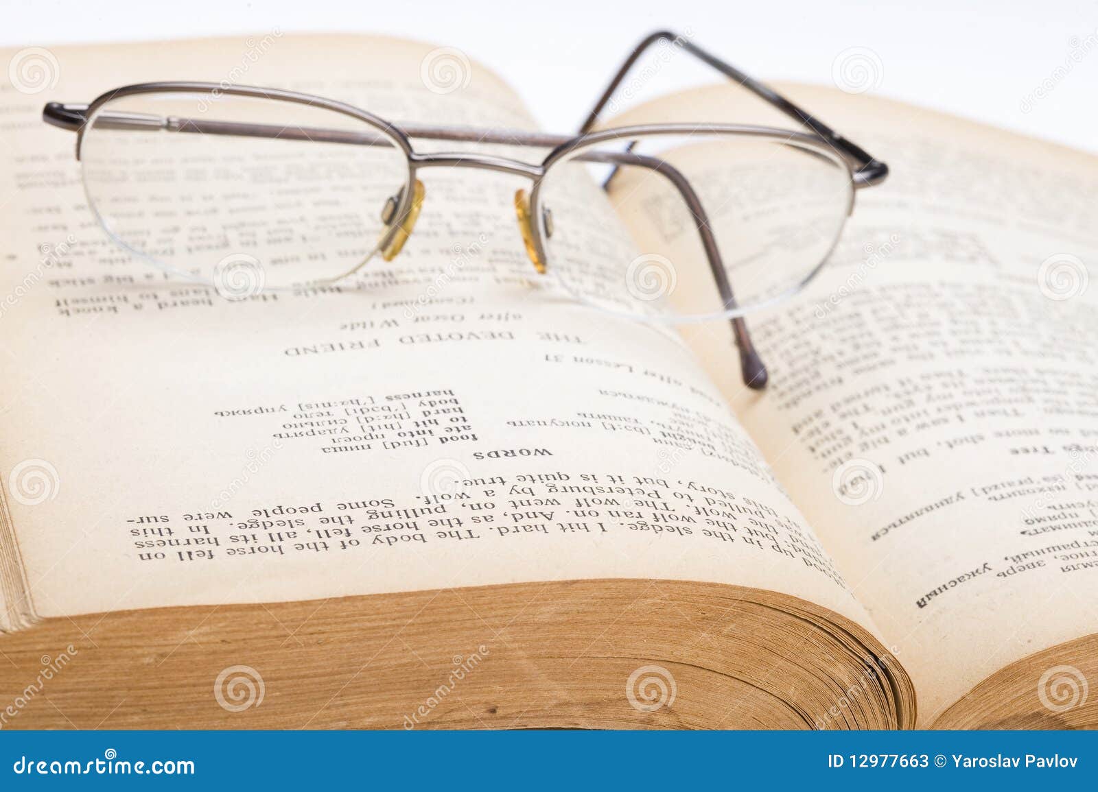 Book and glasses stock image. Image of reading, glasses - 12977663