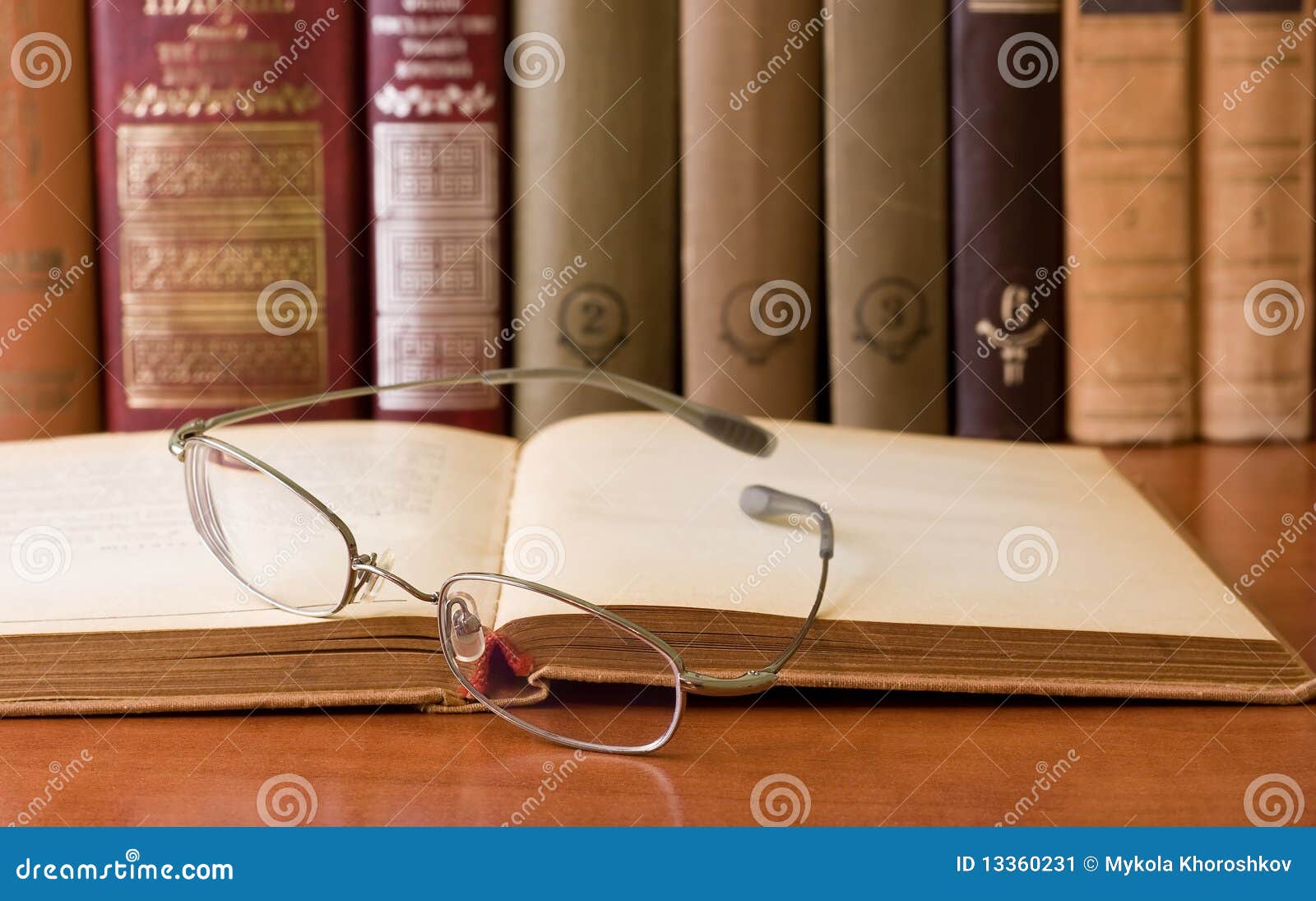 Book and glasses stock image. Image of stack, knowledge - 13360231