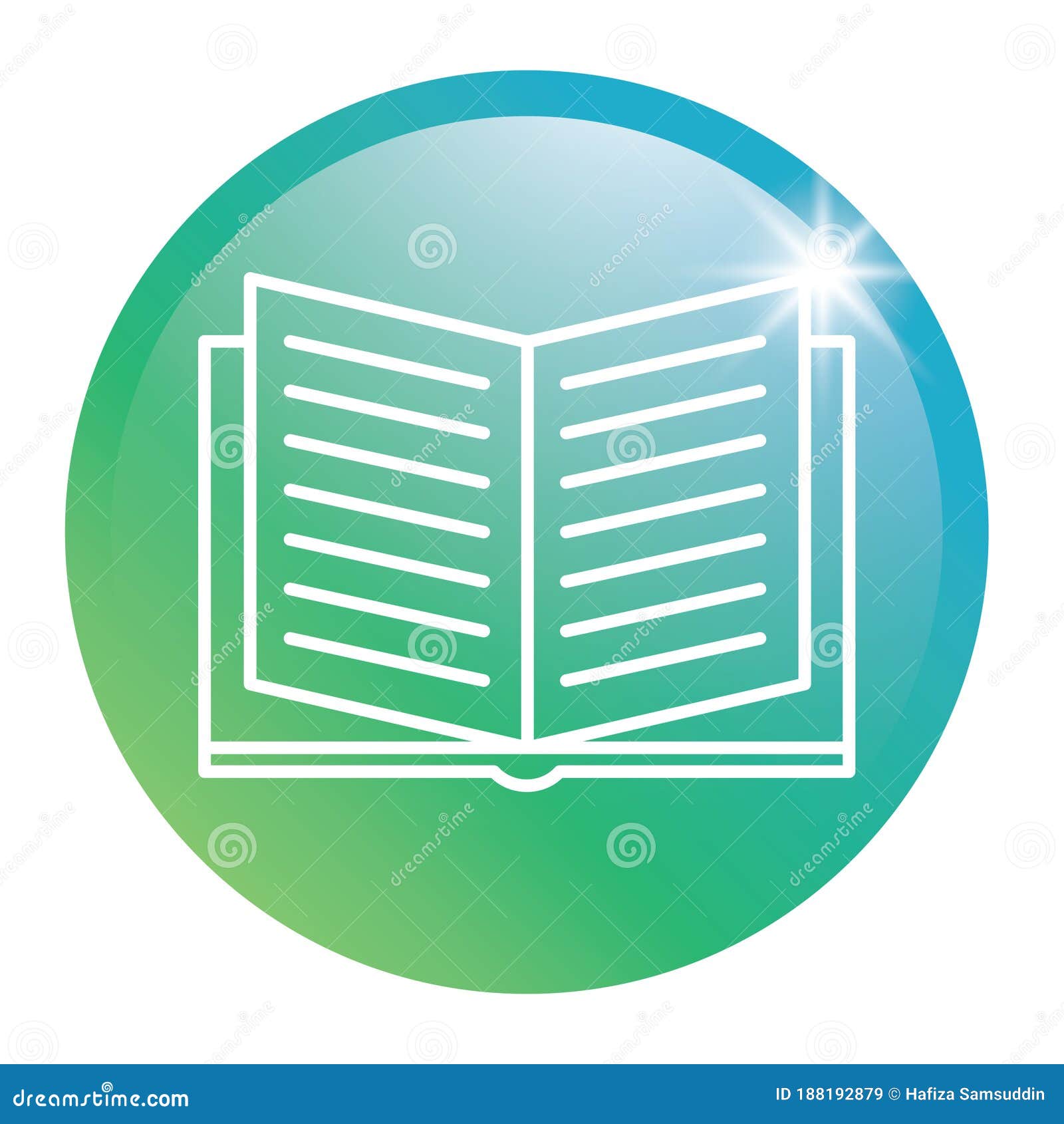 Book Glossy Button. Vector Illustration Decorative Design Stock Vector ...