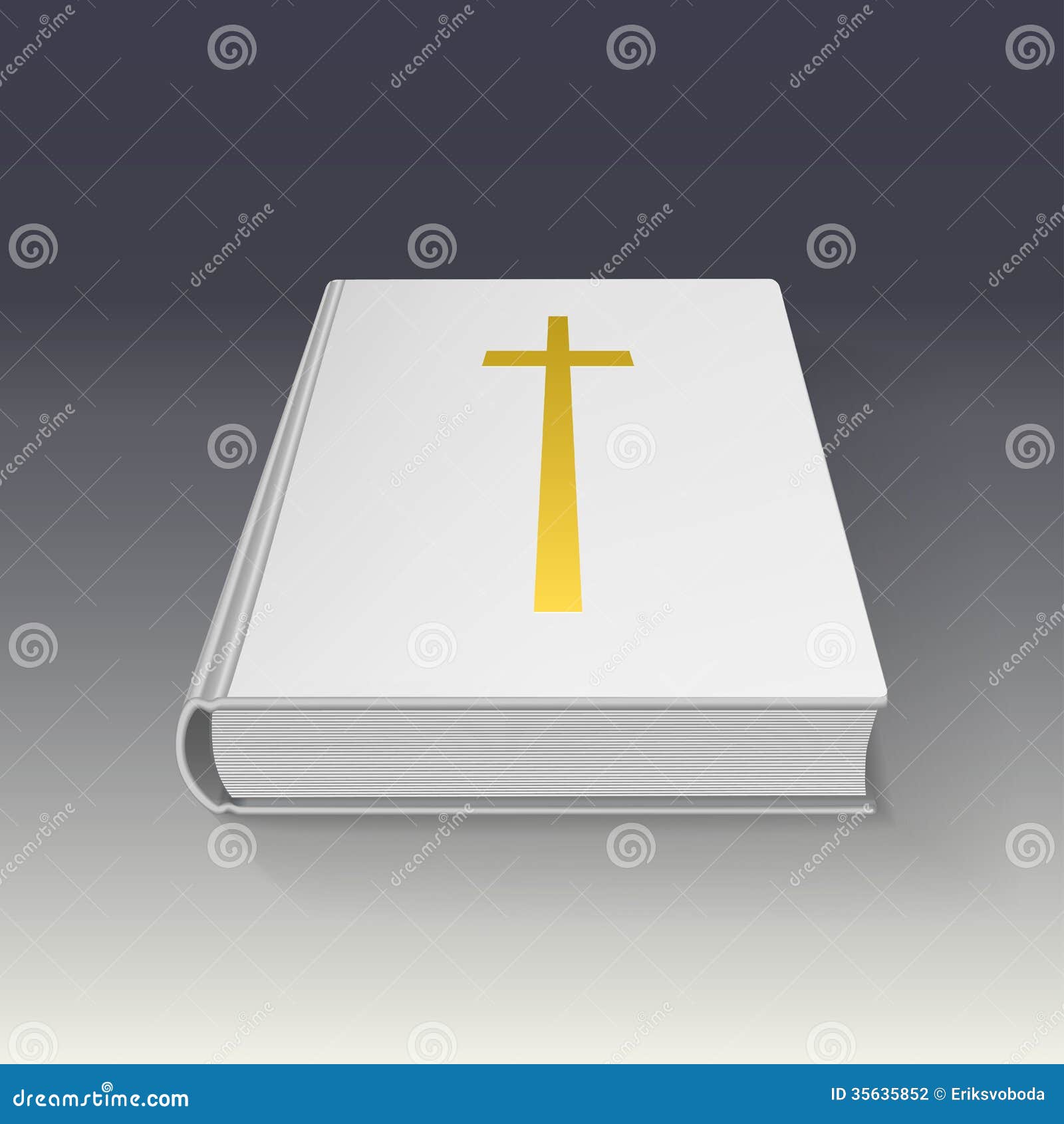 Book with Gold Cross, Vector Illustration Stock Vector - Illustration ...