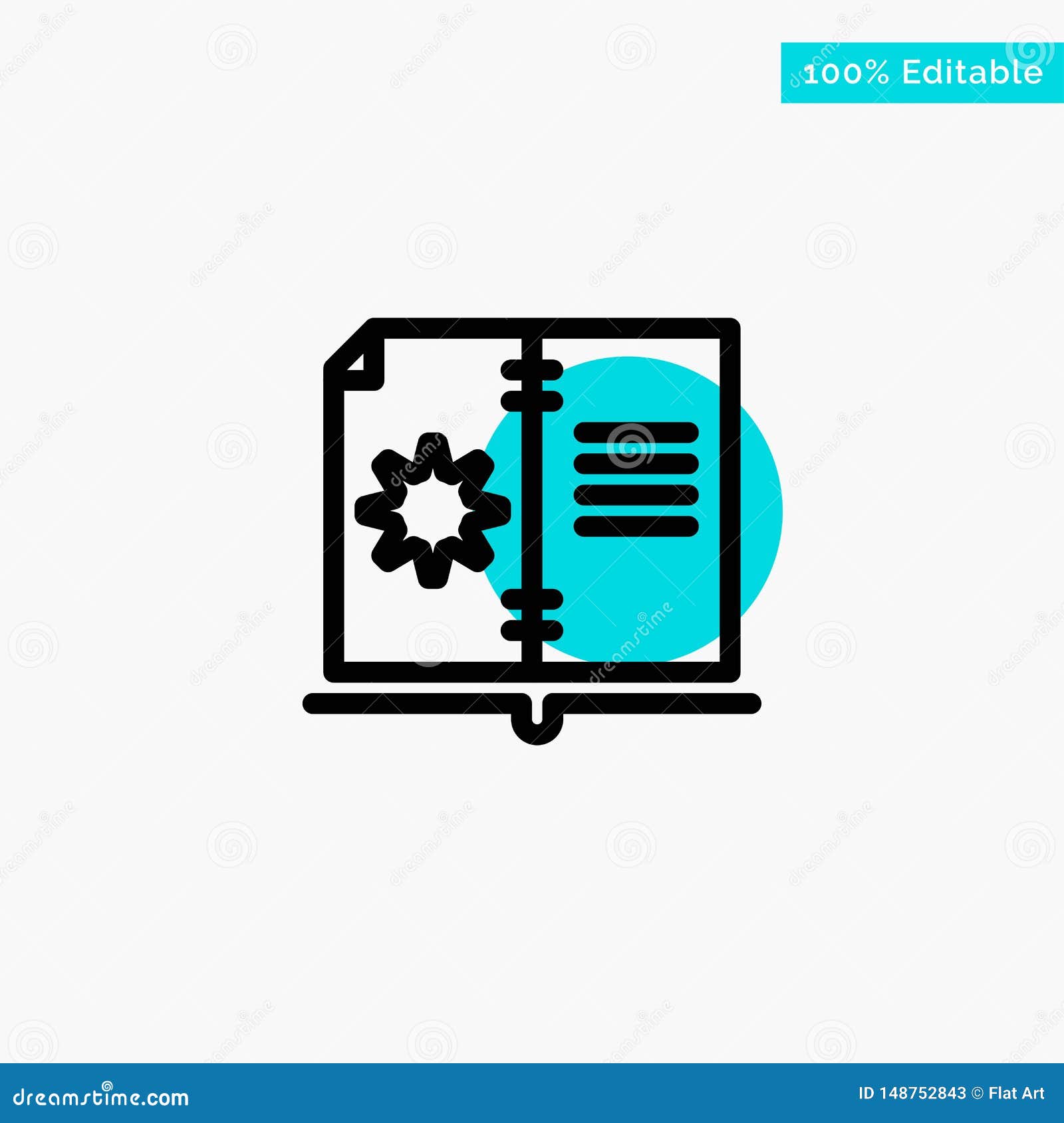 Book, Guide, Hardware, Instruction Turquoise Highlight Circle Point ...