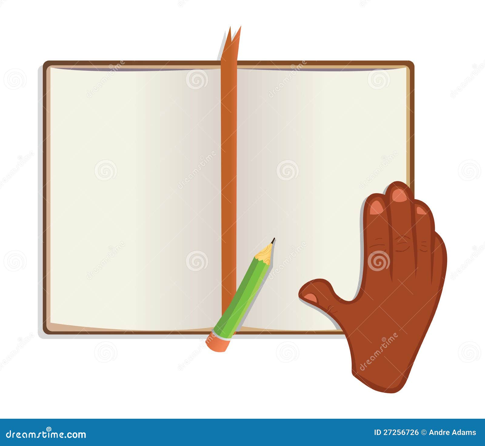 Book and hand stock vector. Illustration of pages, cartoon - 27256726