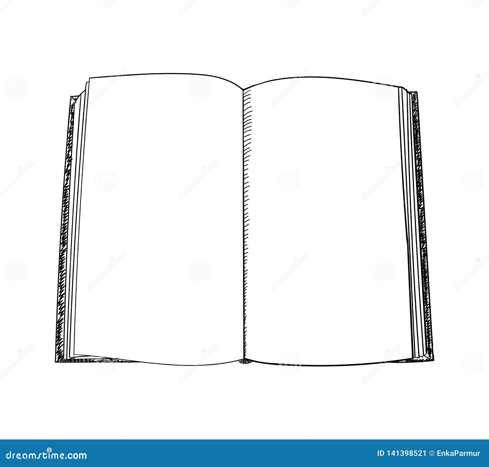 Book Hand Drawn Sketch. Vector Illustration. Stock Vector ...