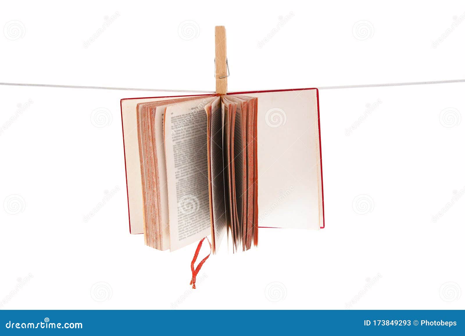 Book Hanging with Blank Pages Stock Image - Image of empty, hang: 173849293