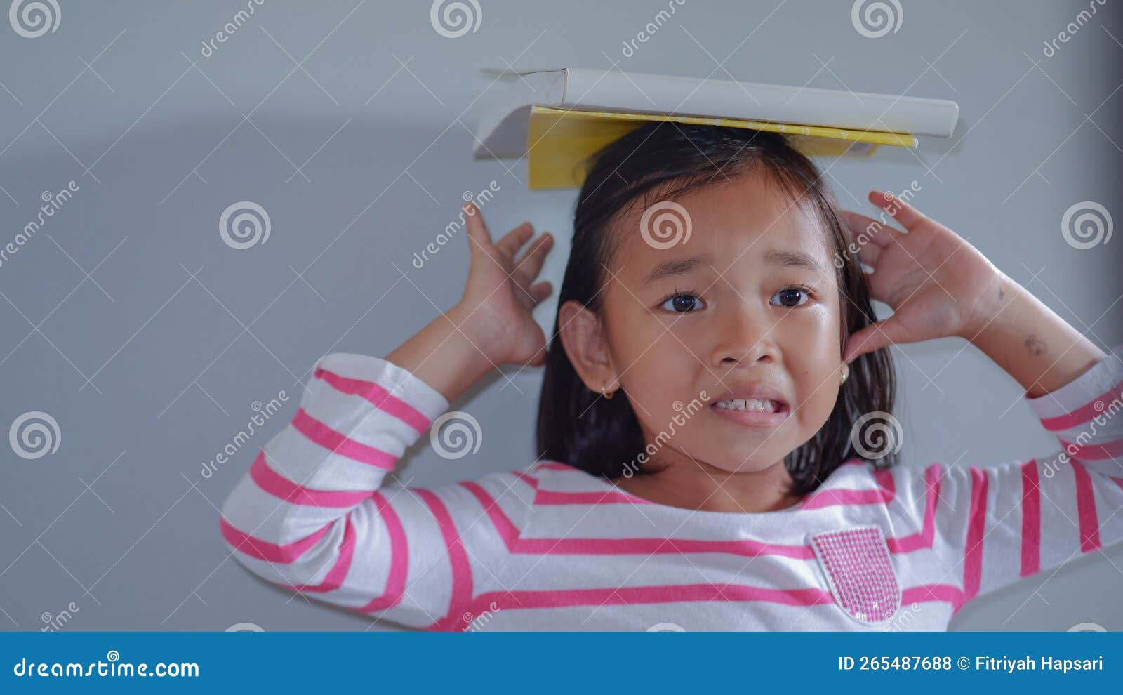 Book on head stock photo. Image of smile, people, baby - 265487688