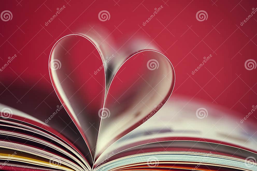 Book with heart stock image. Image of symbol, paper, love - 28346135