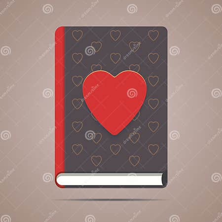 Book with heart shape. stock vector. Illustration of shape - 40911346