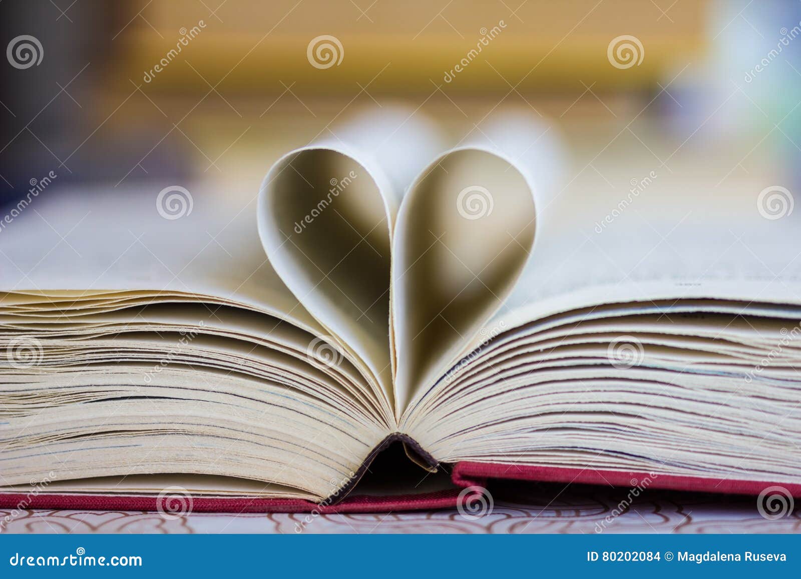Book with Heart Shaped Pages Stock Photo - Image of open, heart: 80202084