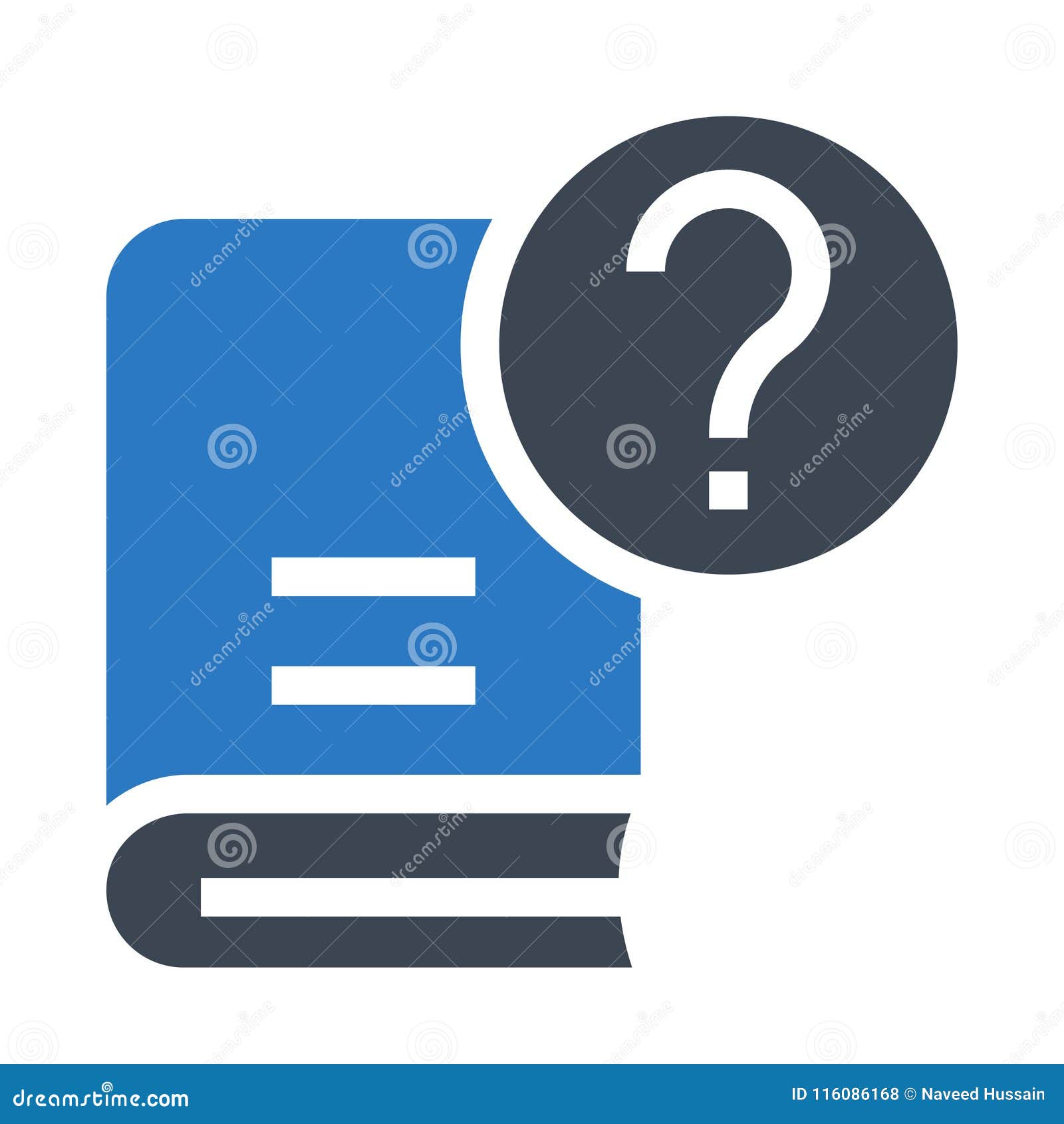 Book Help Glyphs Double Color Icon Stock Illustration - Illustration of ...