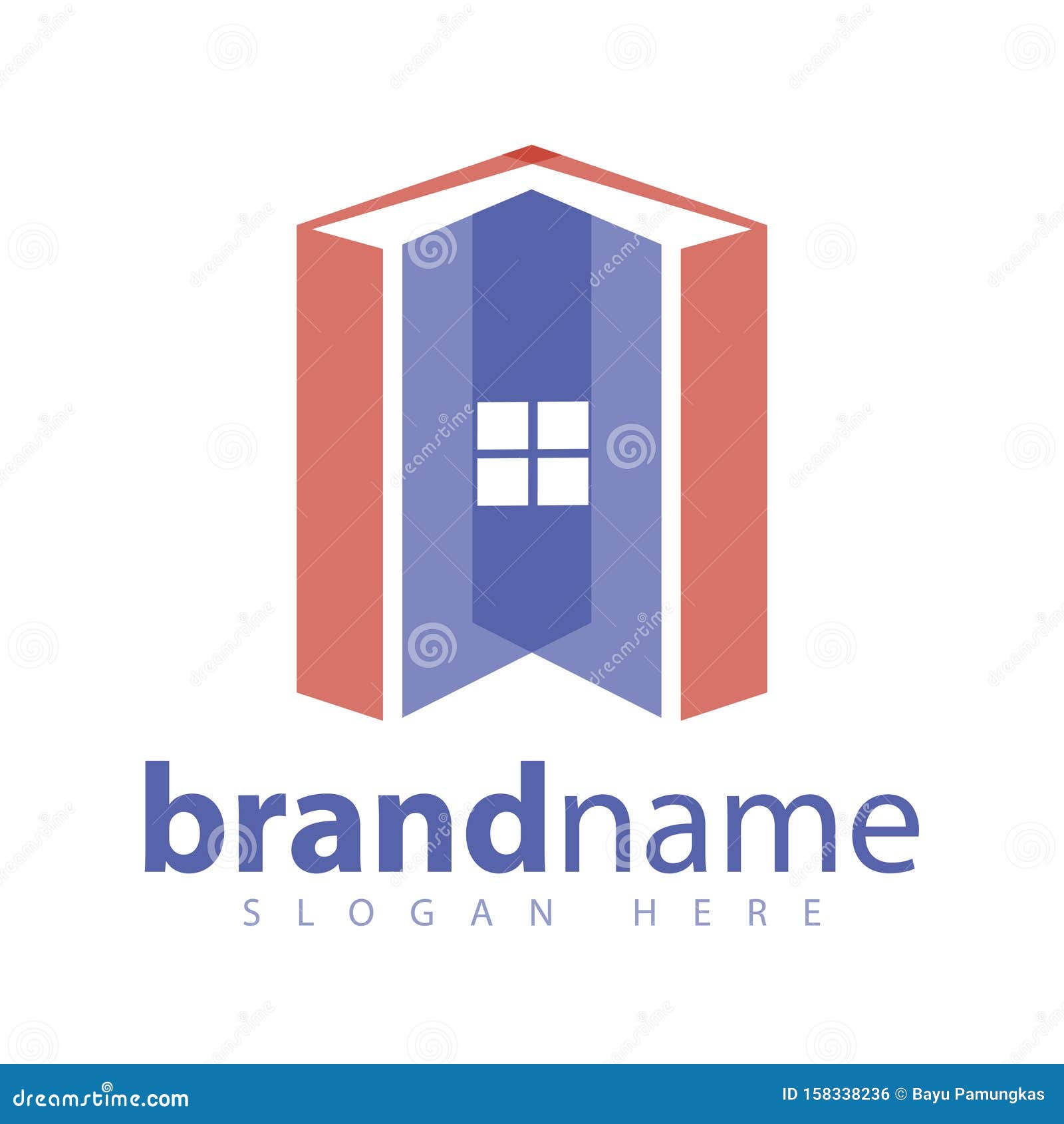 Book Home Library Logo Template Stock Vector - Illustration of home ...