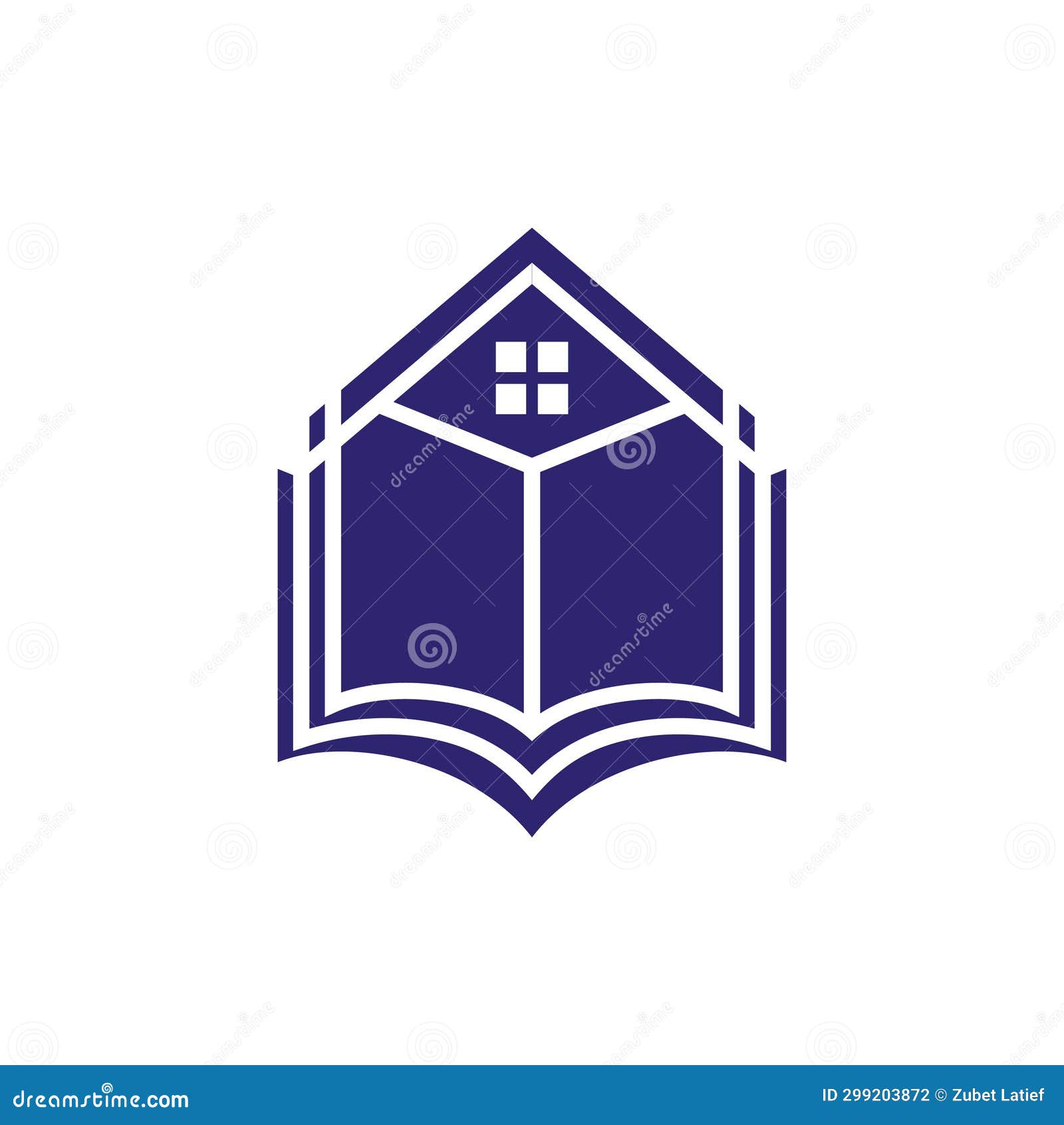 Book and Home Logo Design Concept, Modern Book House Logo Template ...