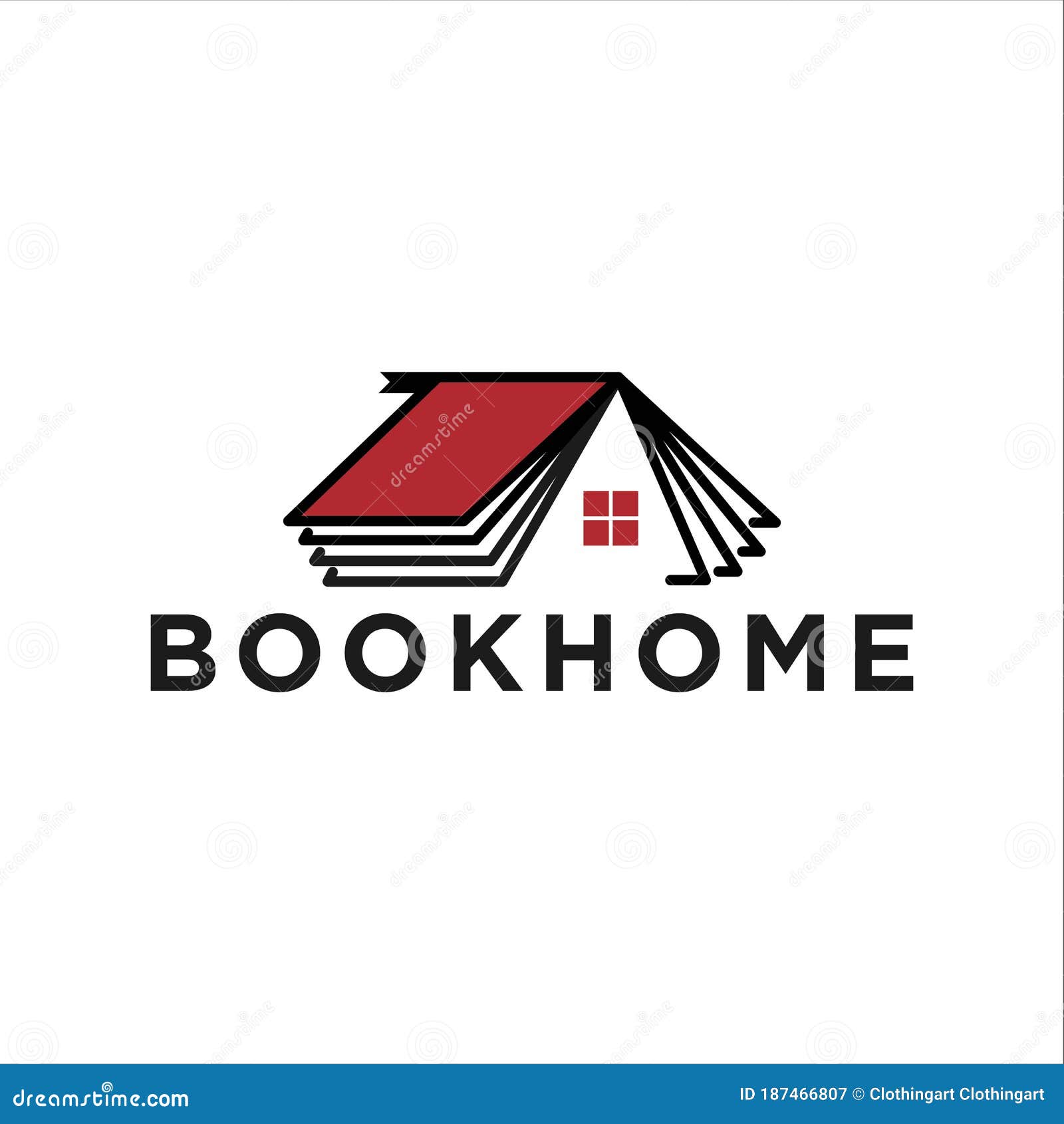 Book Home Logo Design Vector Graphic Design Template Stock Vector ...
