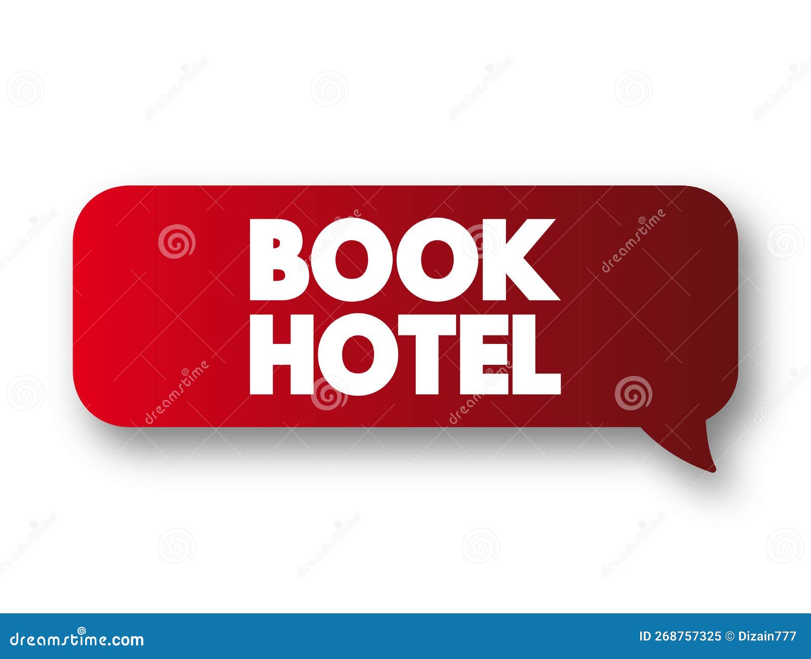 Book Hotel Text Message Bubble, Concept Background Stock Illustration ...