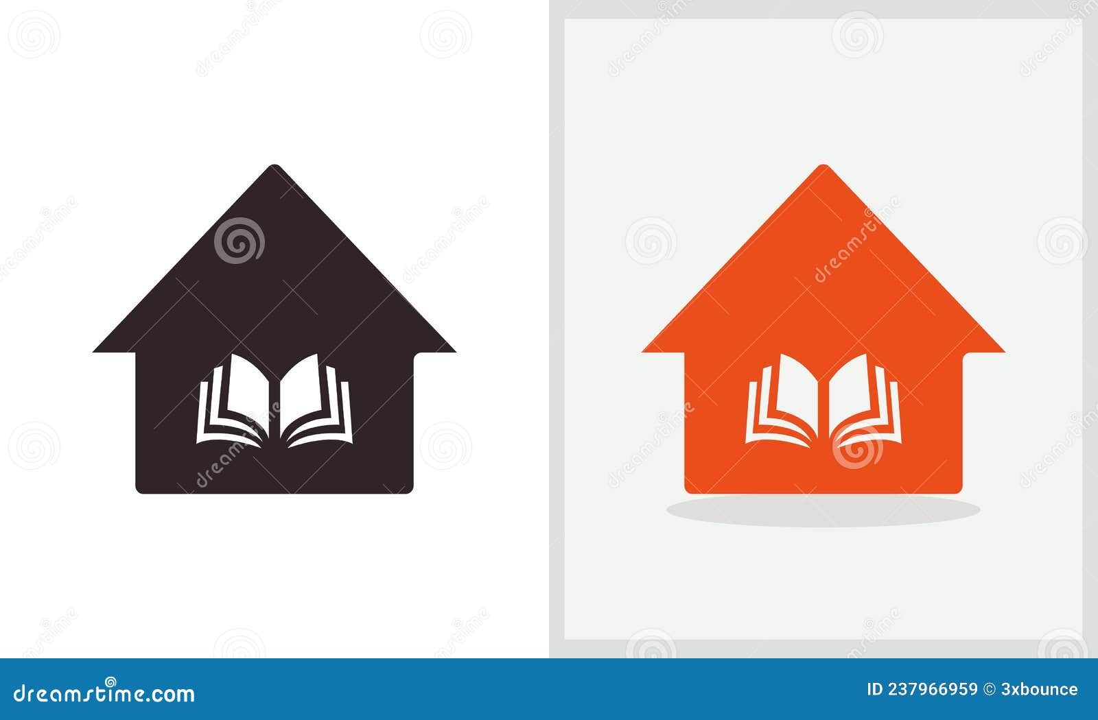 Book House Logo Design. Home Logo with Book Concept Vector Stock Vector ...
