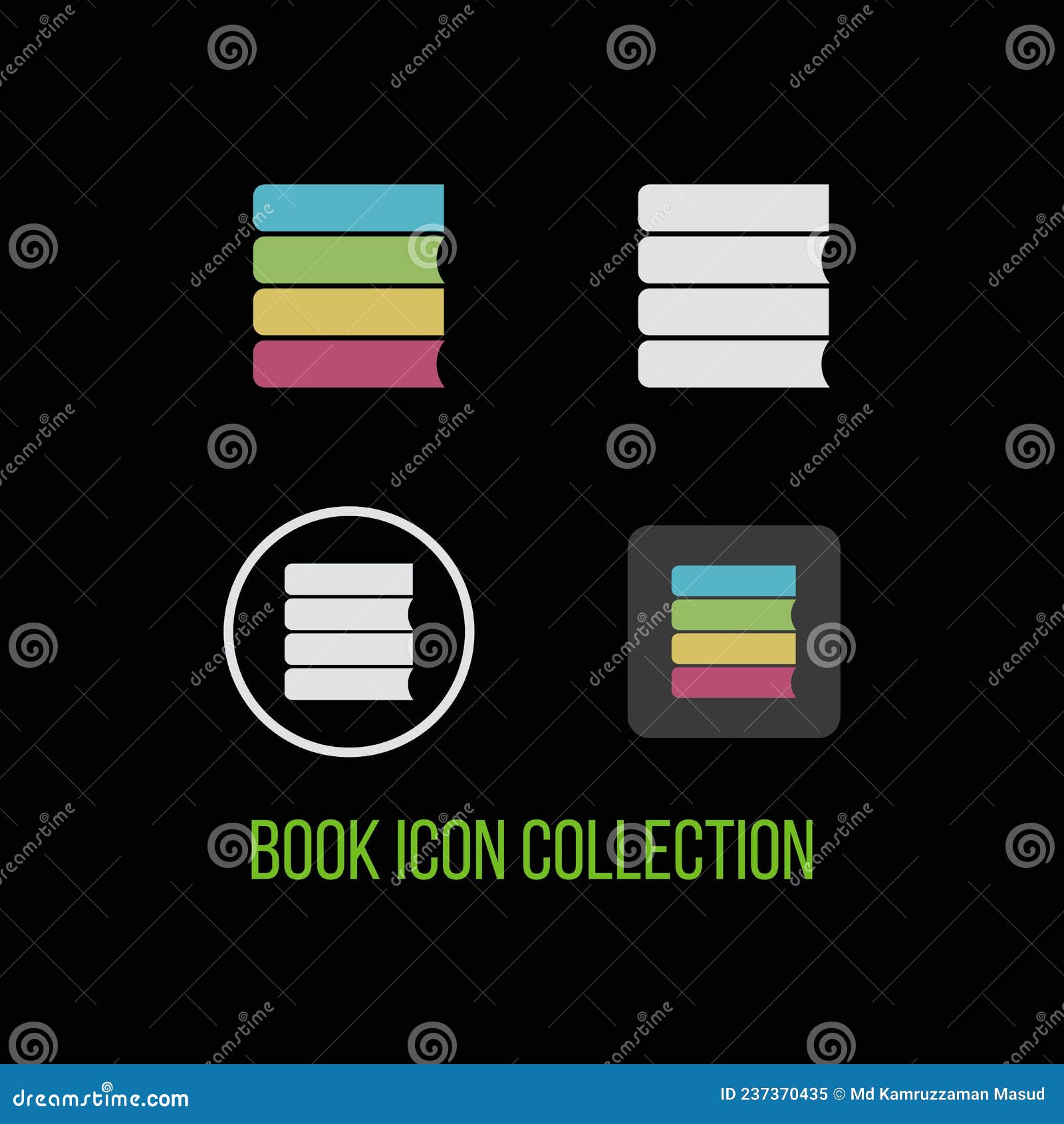 Book Icon Collection Vector Illustration. Educational Elements Design ...