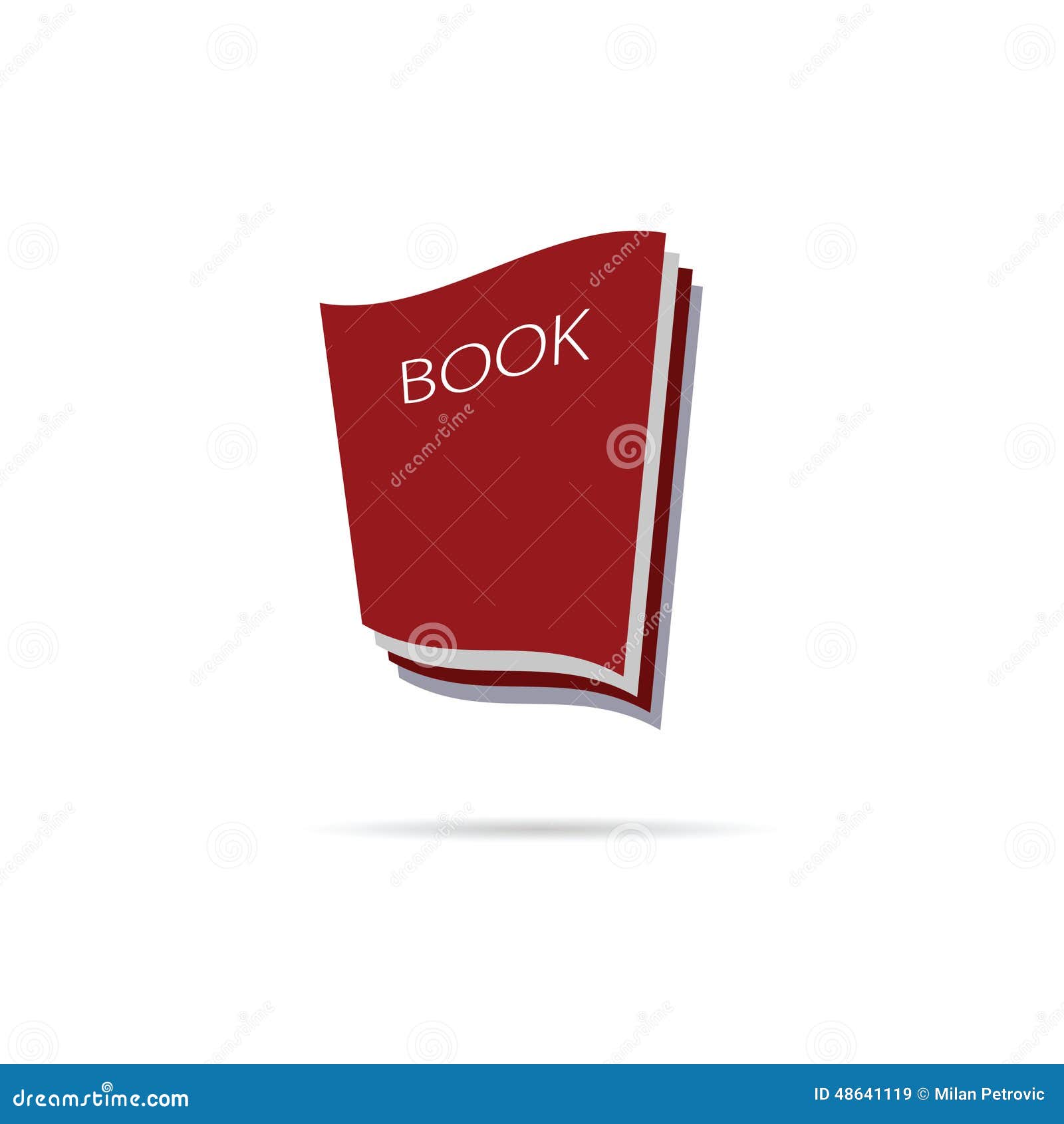 Book icon color vector stock vector. Illustration of cartoon - 48641119
