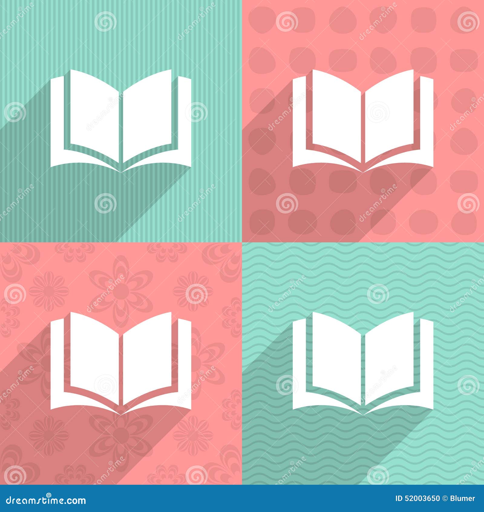 Book Icon on Colorful Backgrounds Stock Vector - Illustration of book ...