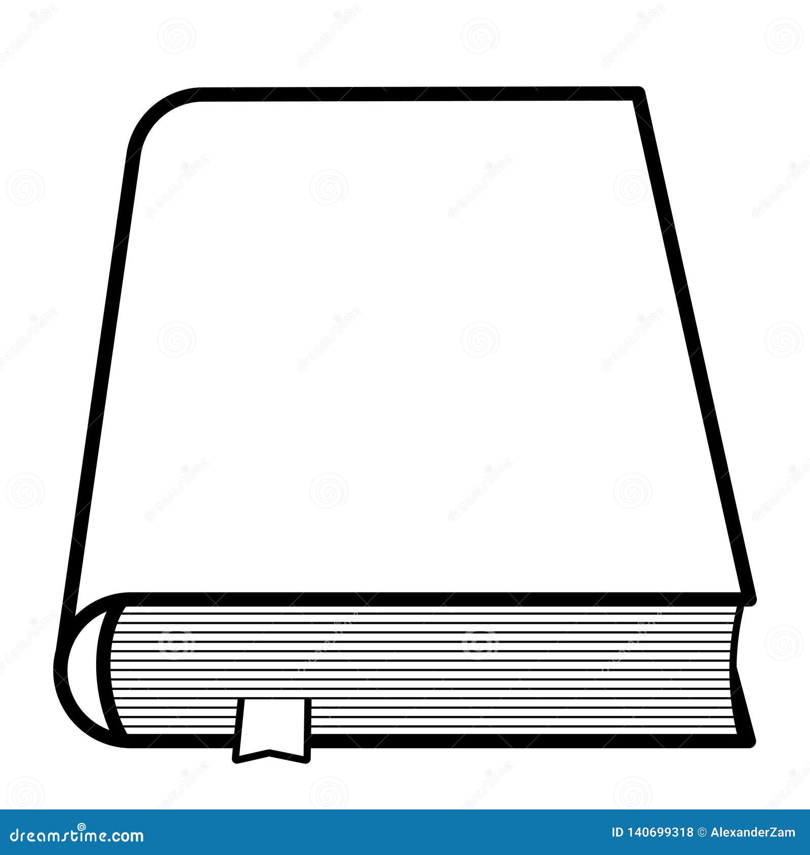 Book Icon Contour Illustration Stock Vector - Illustration of object ...