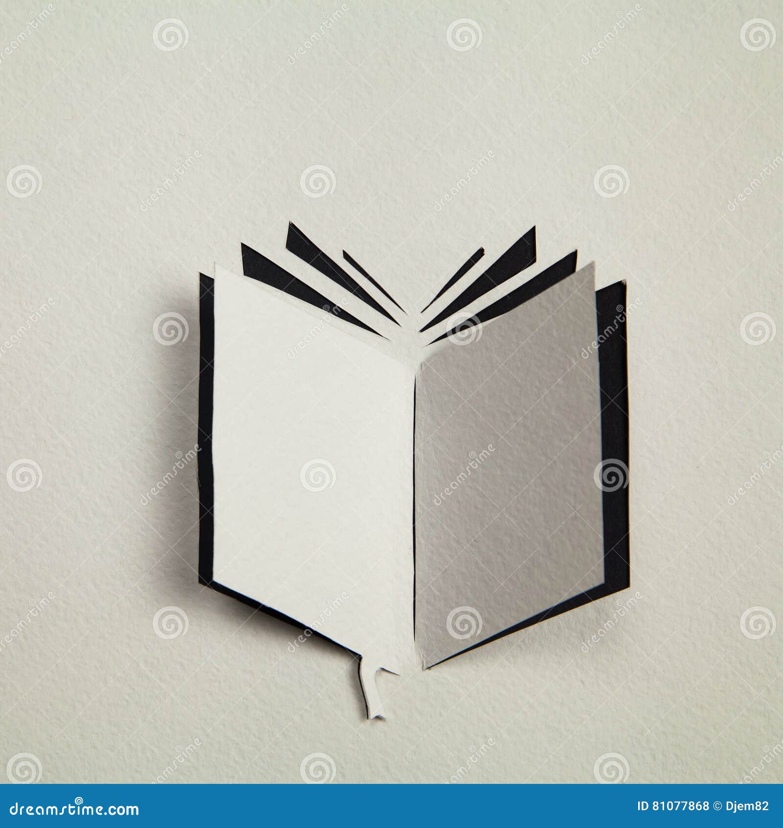 Book Icon Cut Out from the Paper Stock Photo - Image of object, library ...