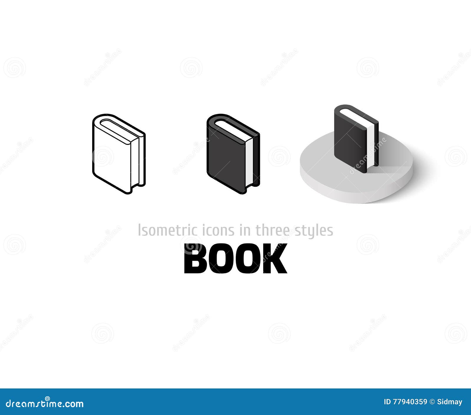 Book Icon in Different Style Stock Vector - Illustration of library ...