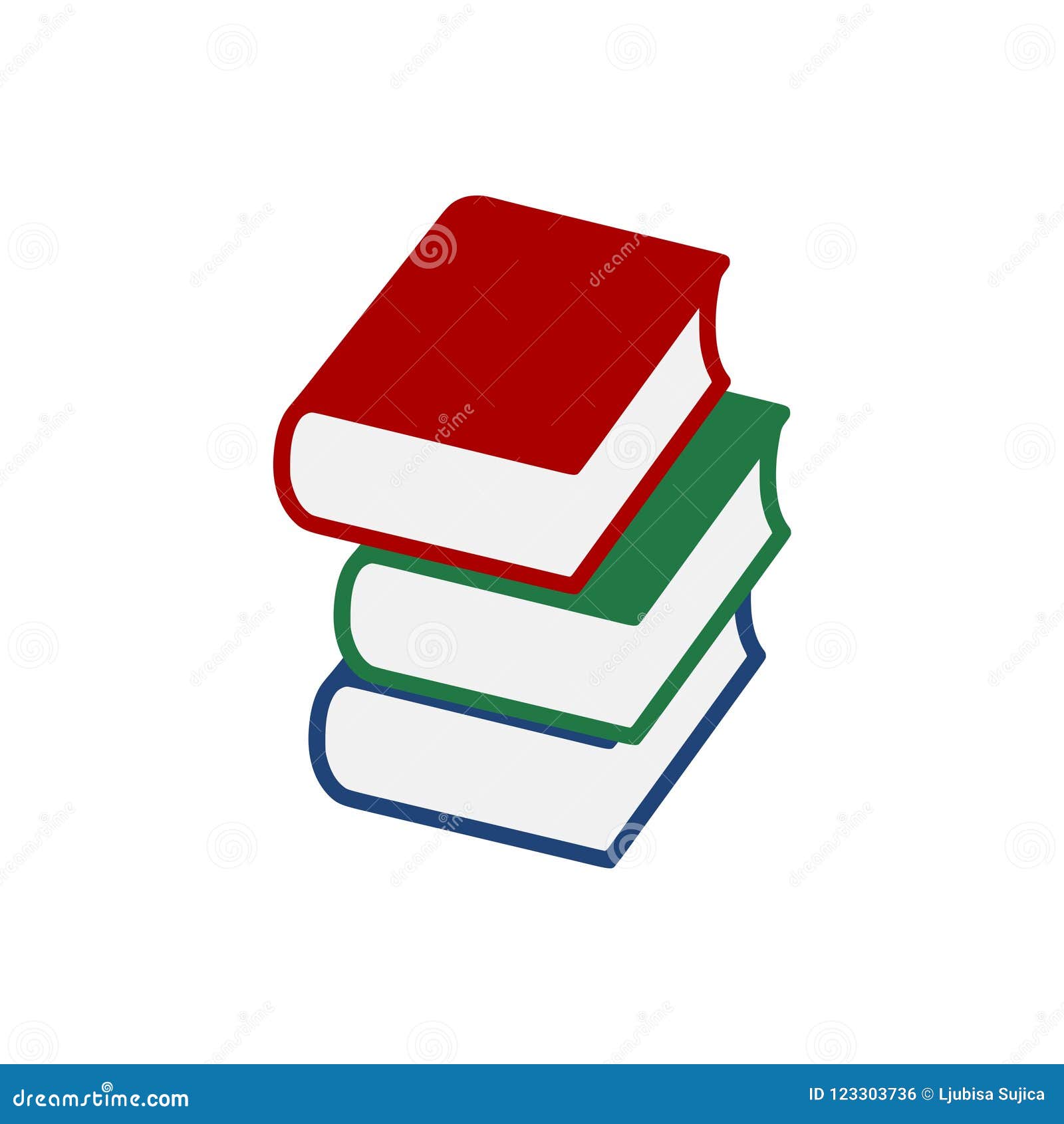 Color Book Icon in Flat Style Stock Vector - Illustration of knowledge ...