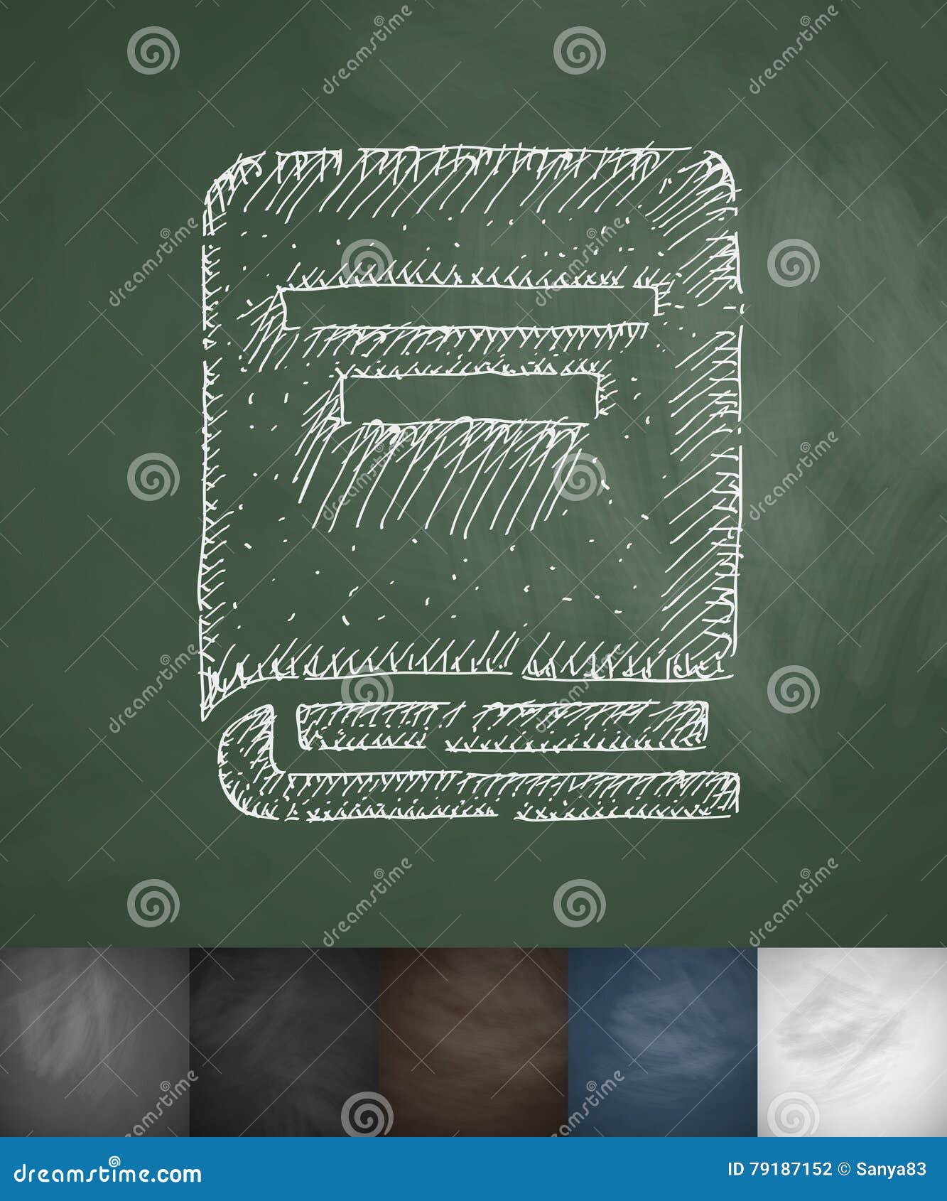 Book Icon. Hand Drawn Vector Illustration Stock Vector - Illustration ...