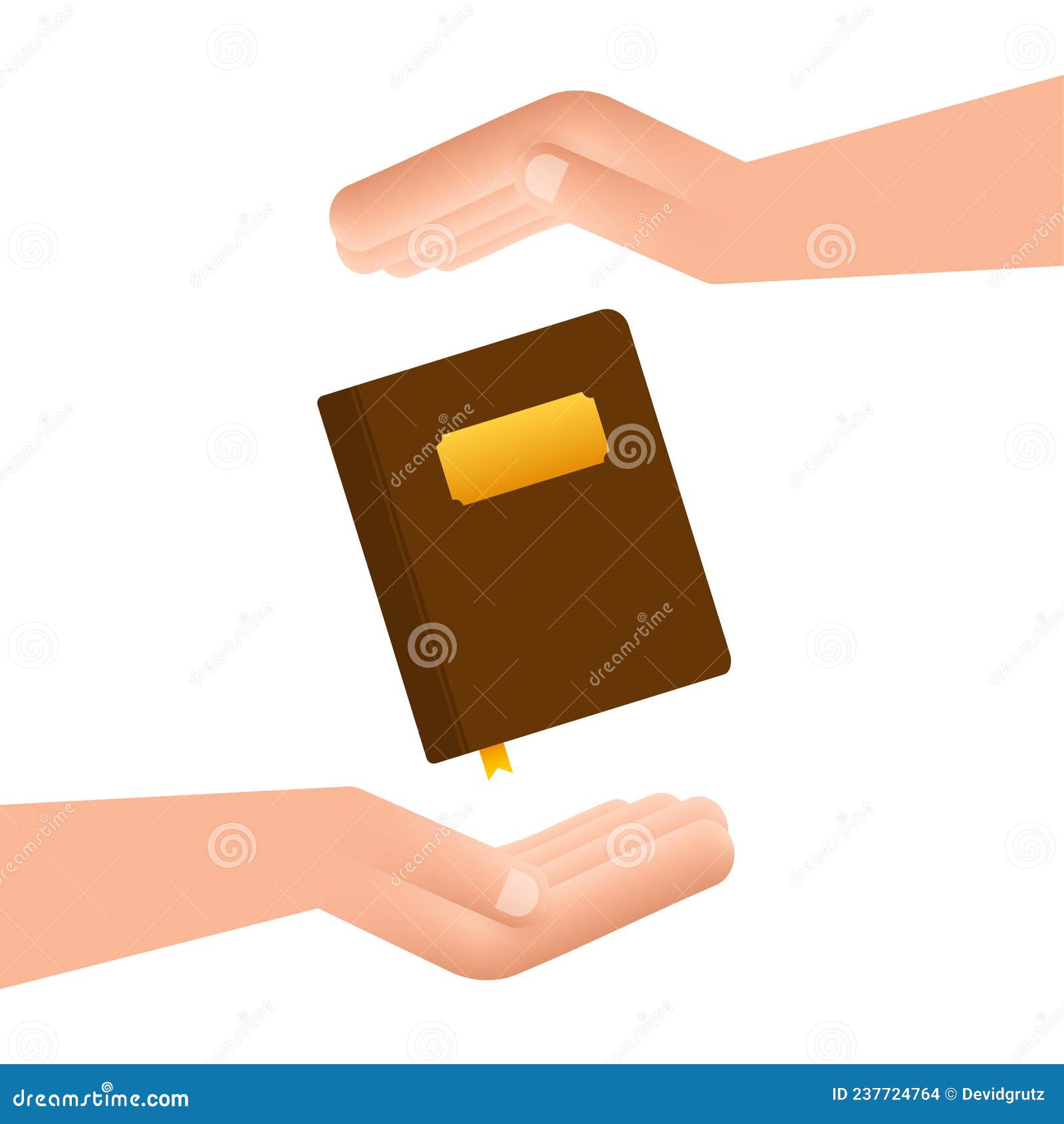 Book Icon in Hand. Vector Illustration Design. Education, Knowledge ...