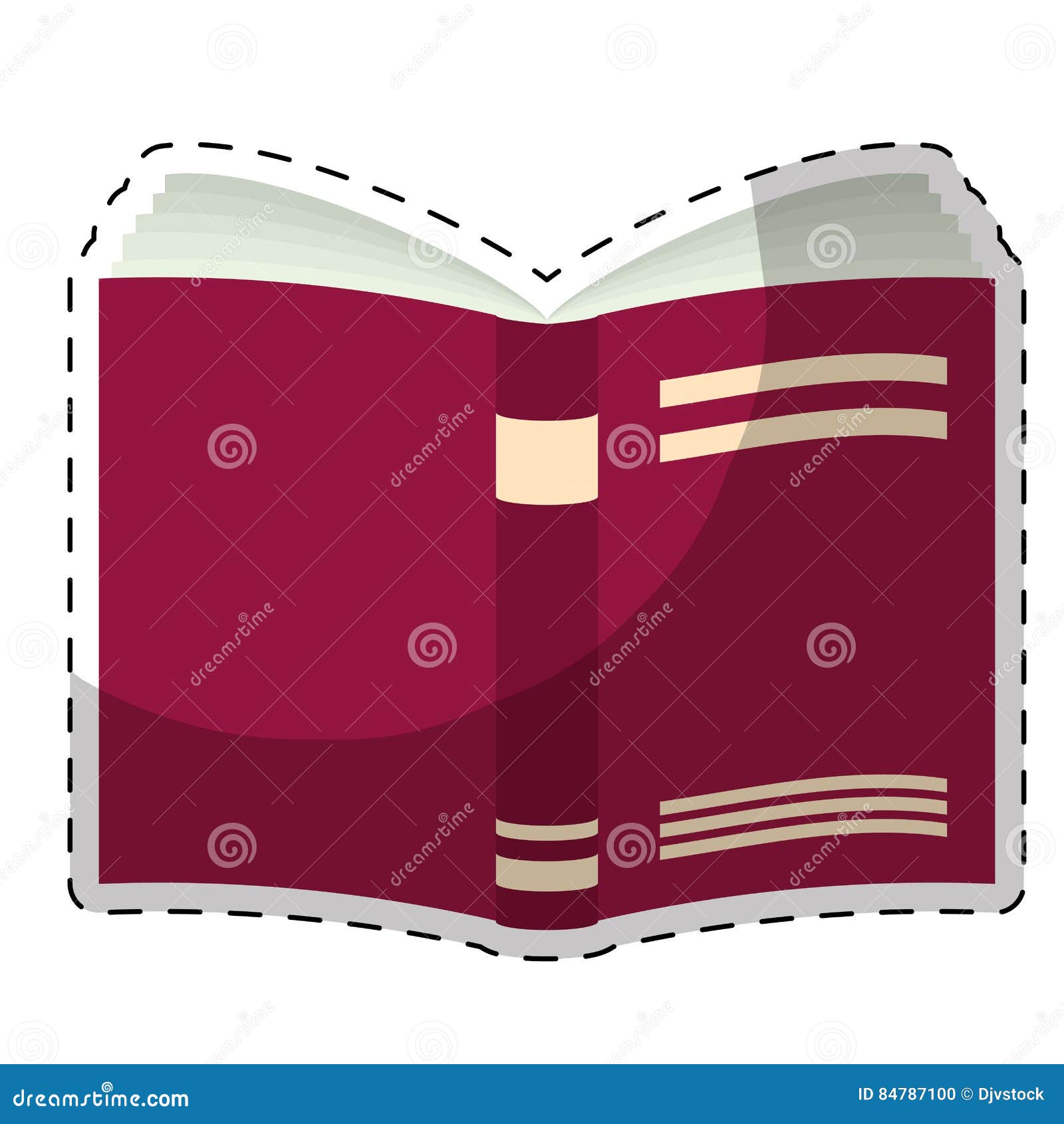 Book icon image stock illustration. Illustration of paper - 84787100