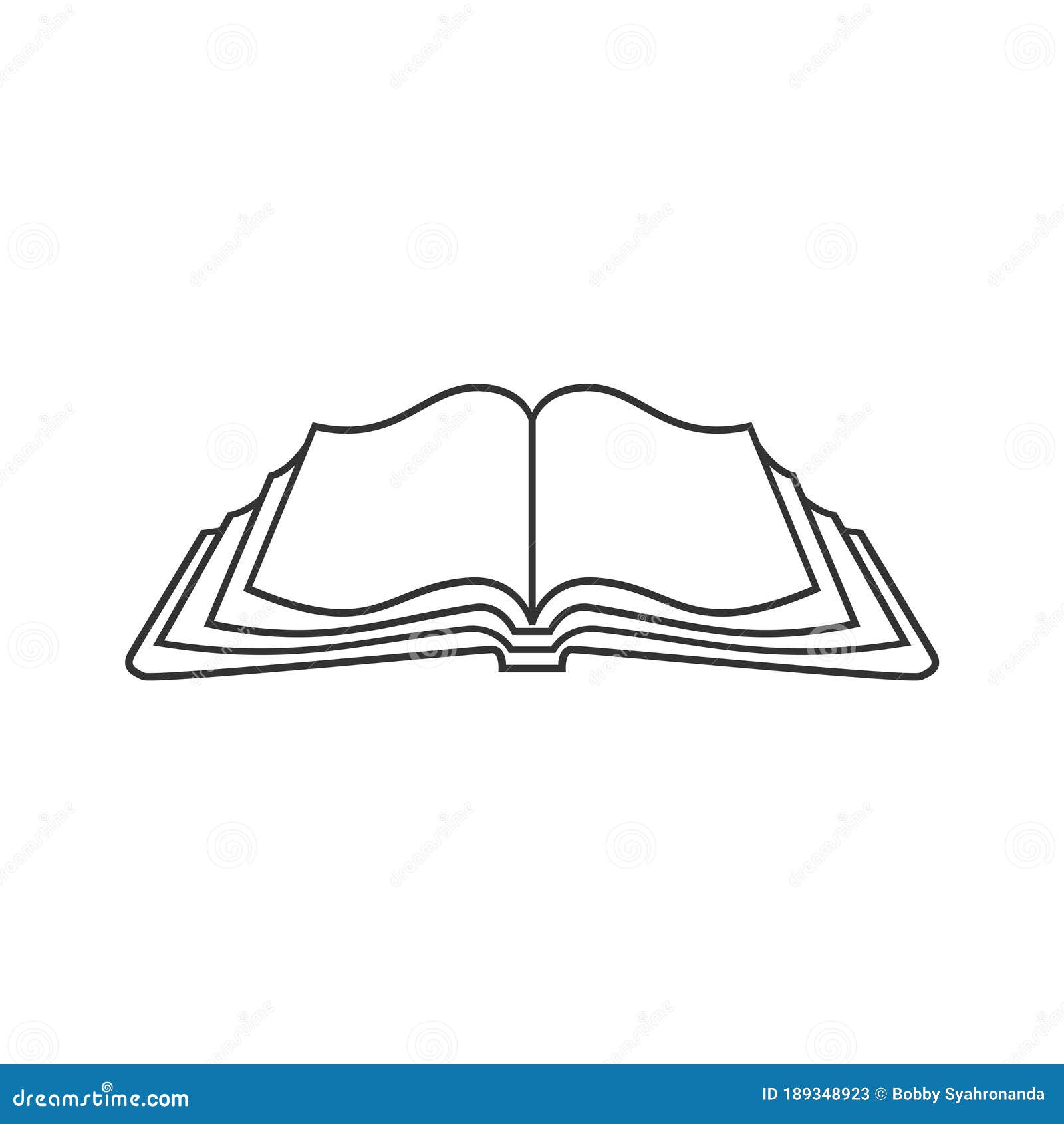 Book icon line art icon stock illustration. Illustration of outline ...