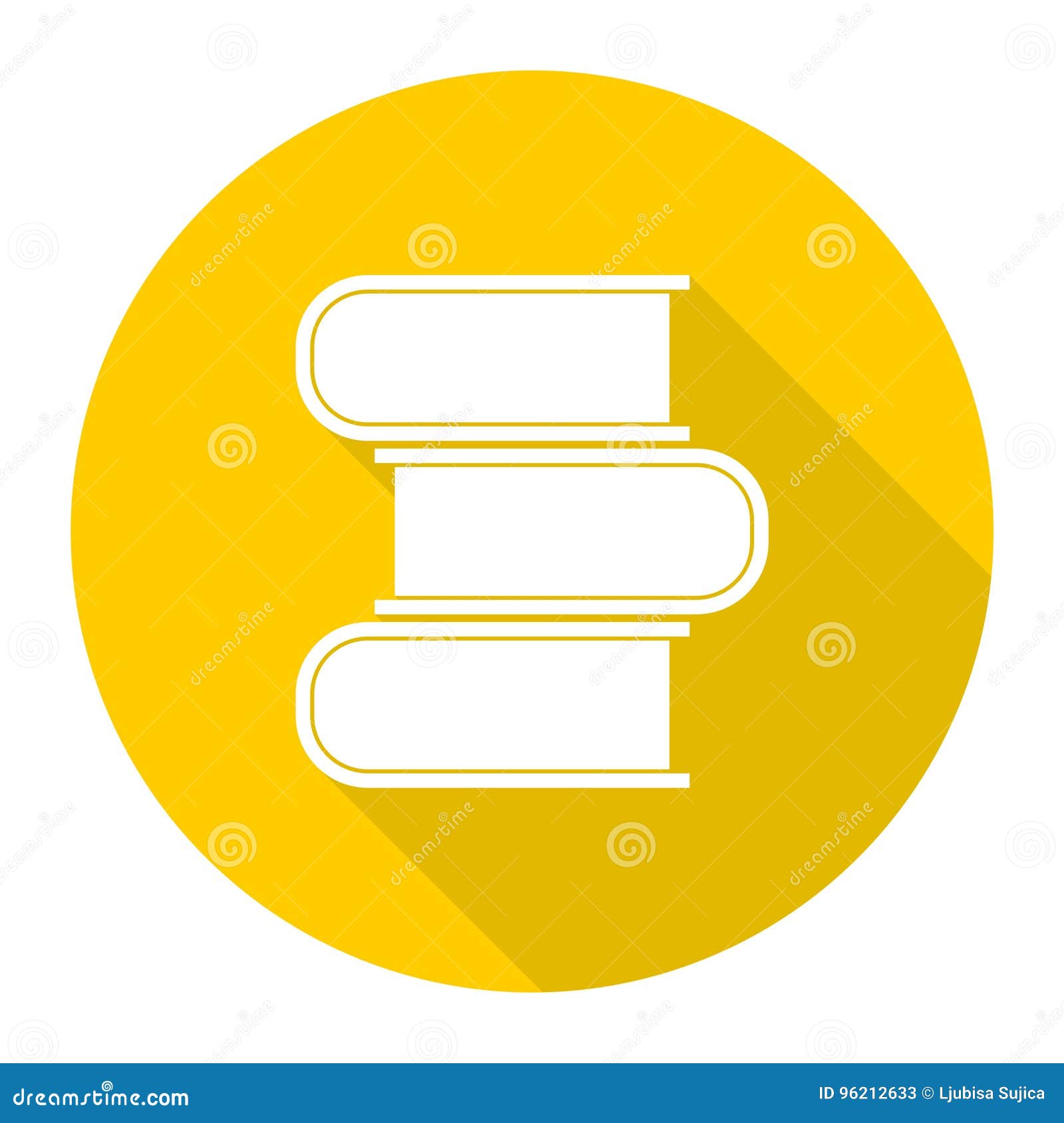 Book icon with long shadow stock vector. Illustration of pages - 96212633