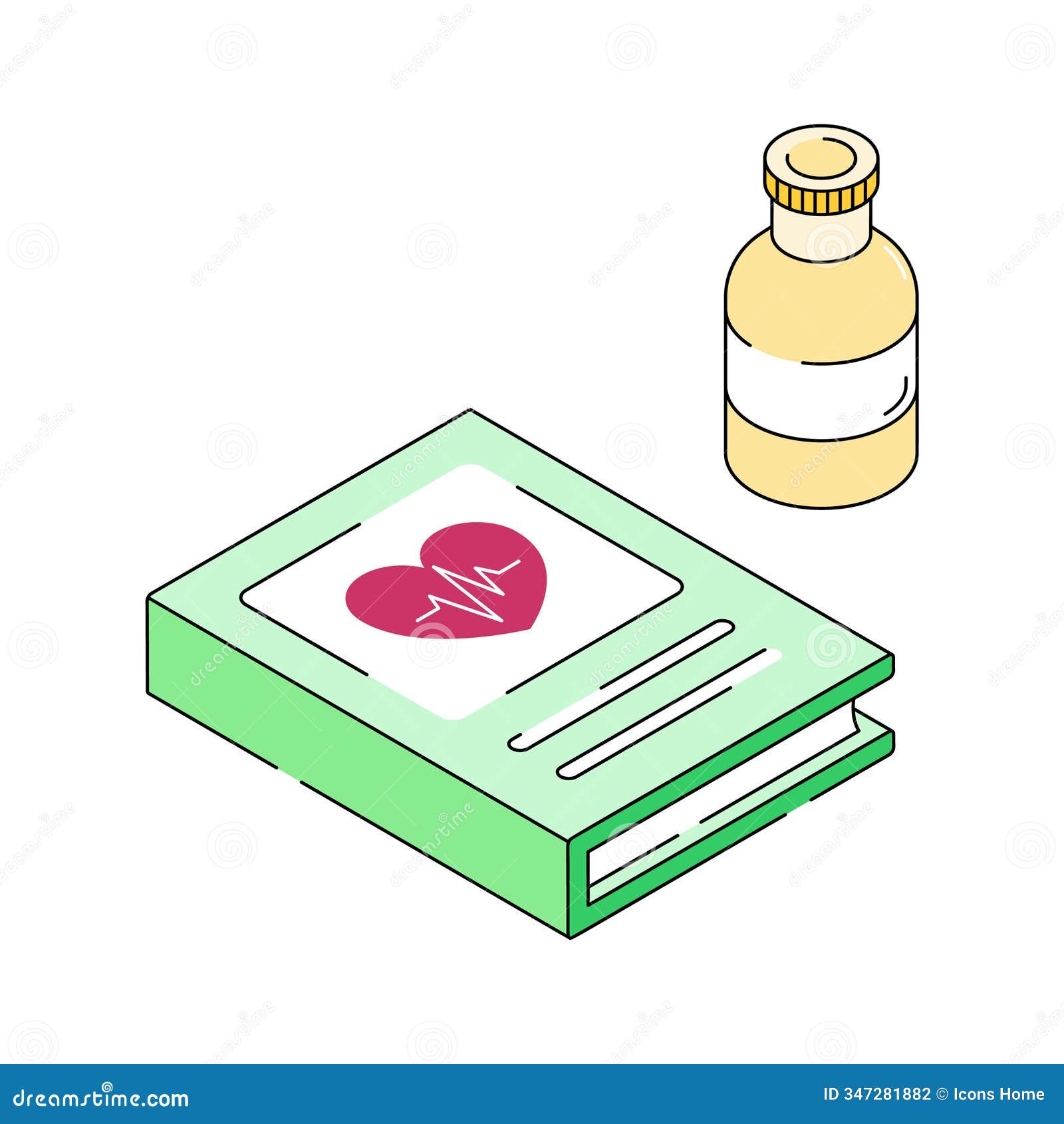 Book Icon for Medical Reference or Health Studies. Stock Vector ...