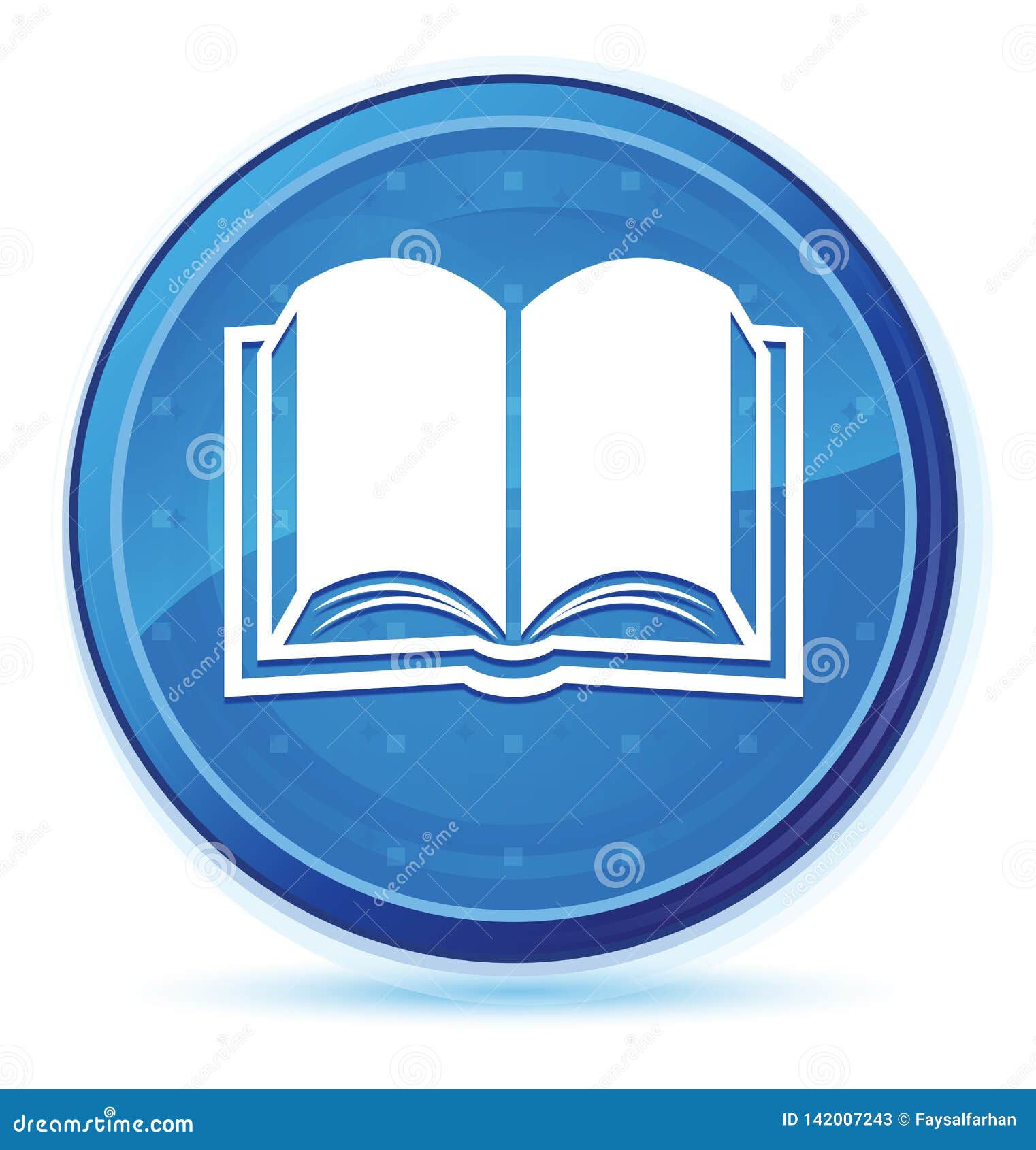 Book Icon Midnight Blue Prime Round Button Stock Vector - Illustration ...