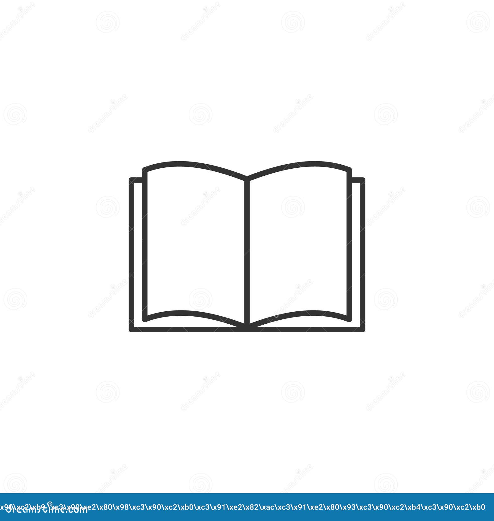 Book Icon, Open Page Vector Illustration Isolated on White Stock Vector ...