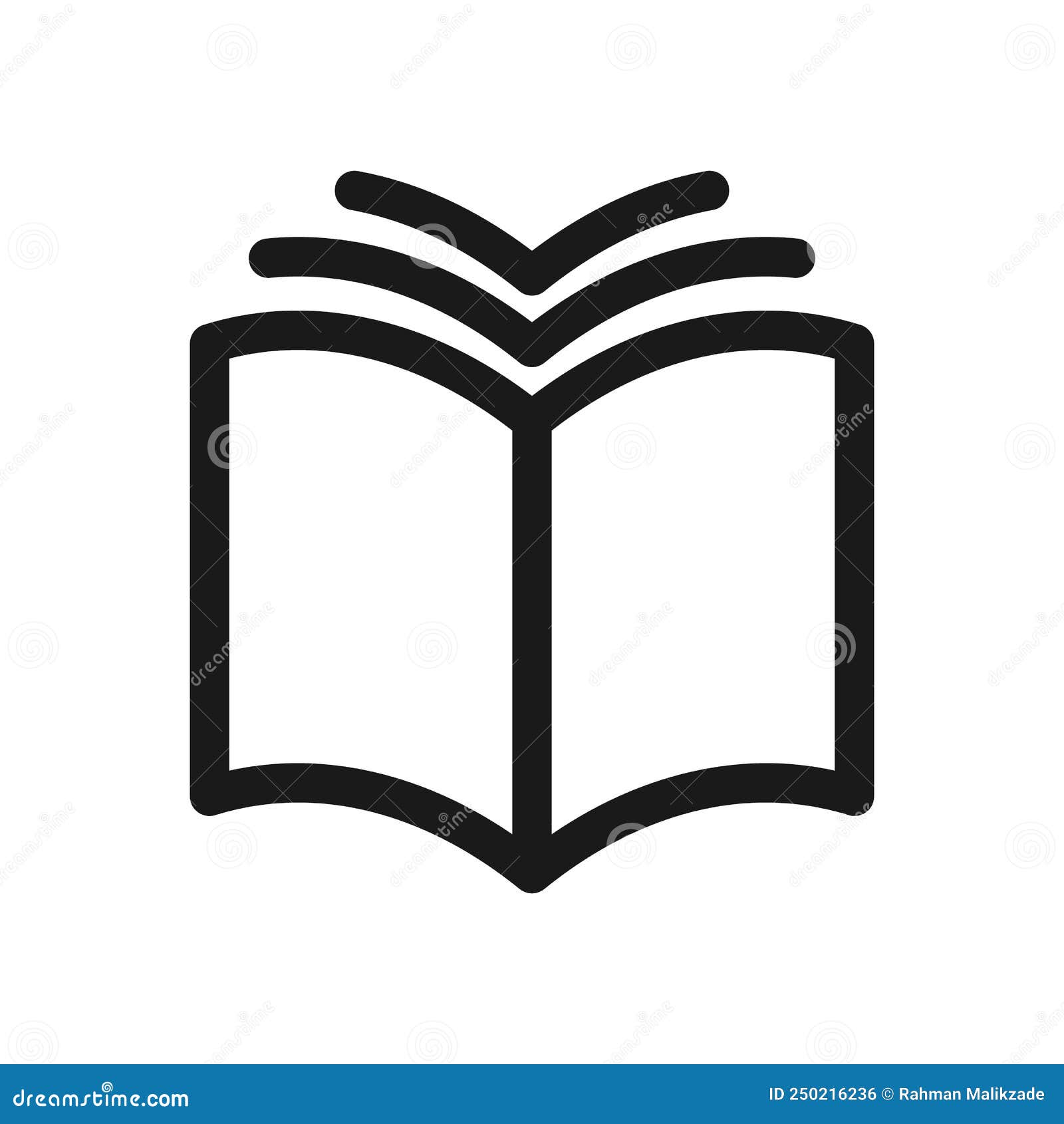 Book Icon. Reading Line Icon, Vector on White Background Stock Vector ...