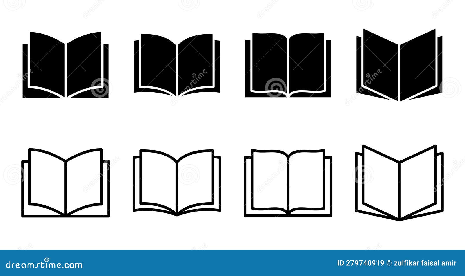 Book Icon . Open Book Icon Vector. Ebook Icon Stock Vector ...