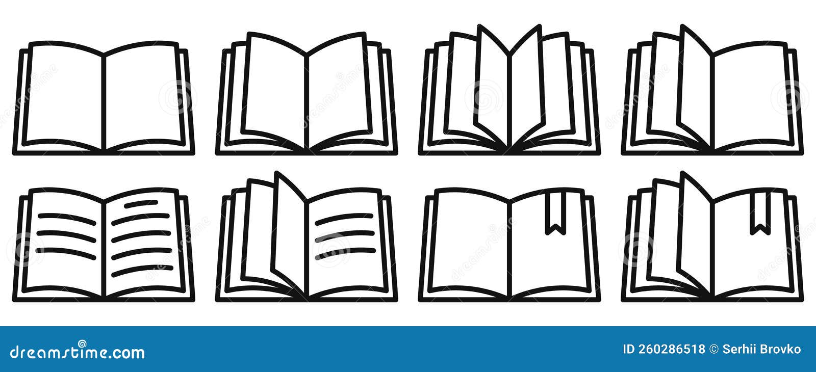 Book Icon Set. Simple Book Symbol Stock Vector - Illustration of page ...