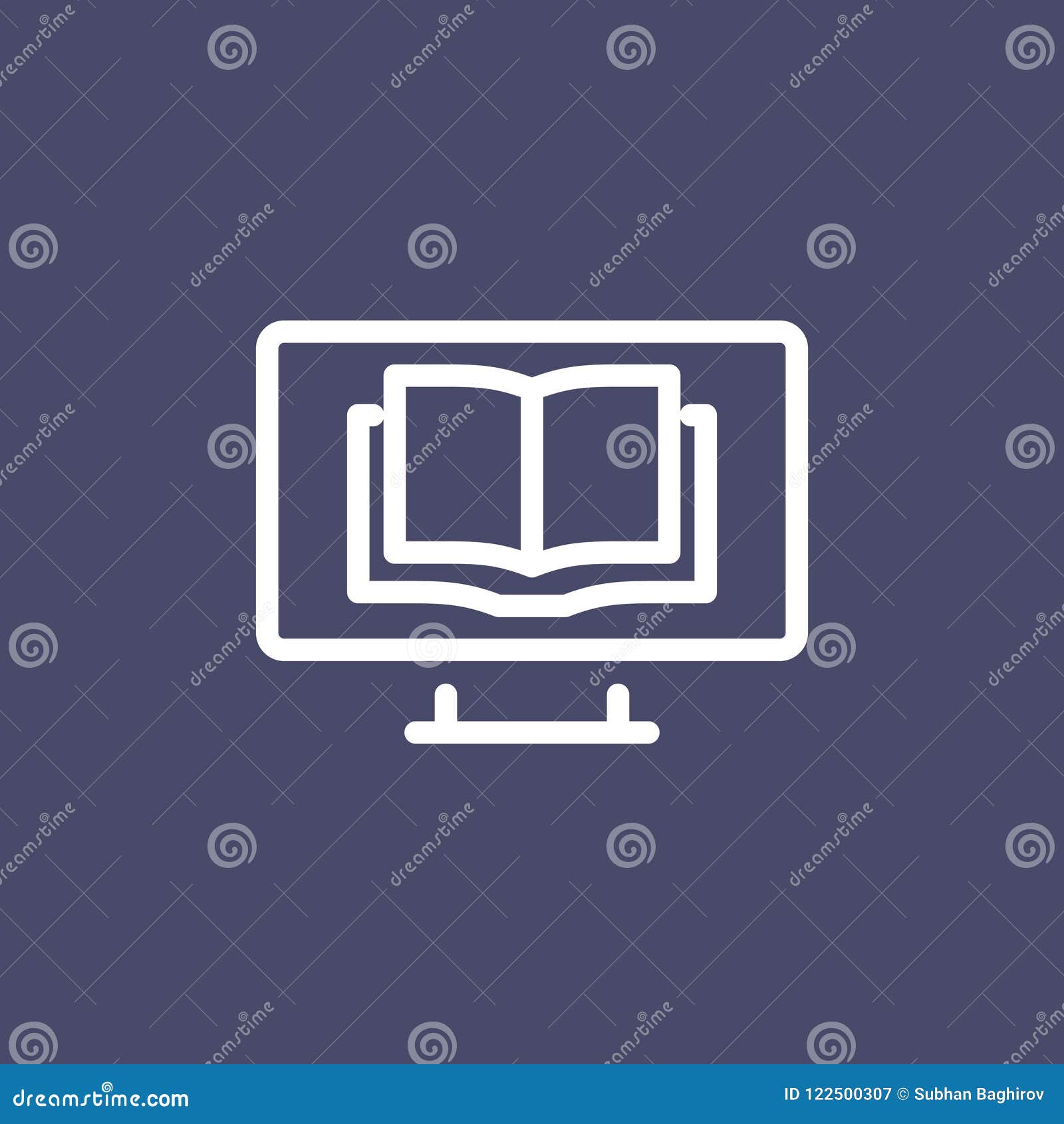 Book Icon Simple Flat Style Outline Illustration Stock Vector ...