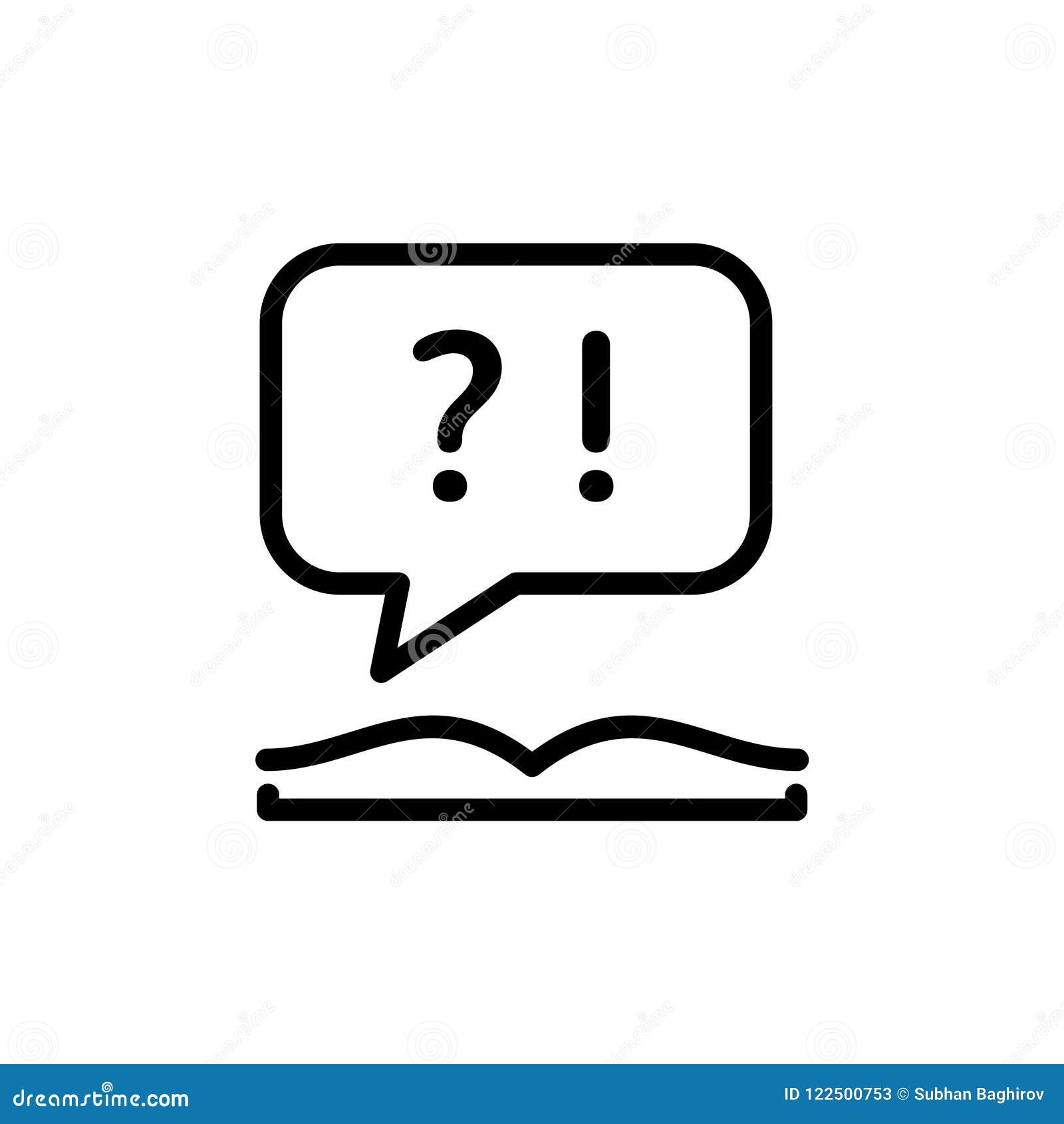 Book Icon Simple Flat Style Outline Illustration Stock Vector ...