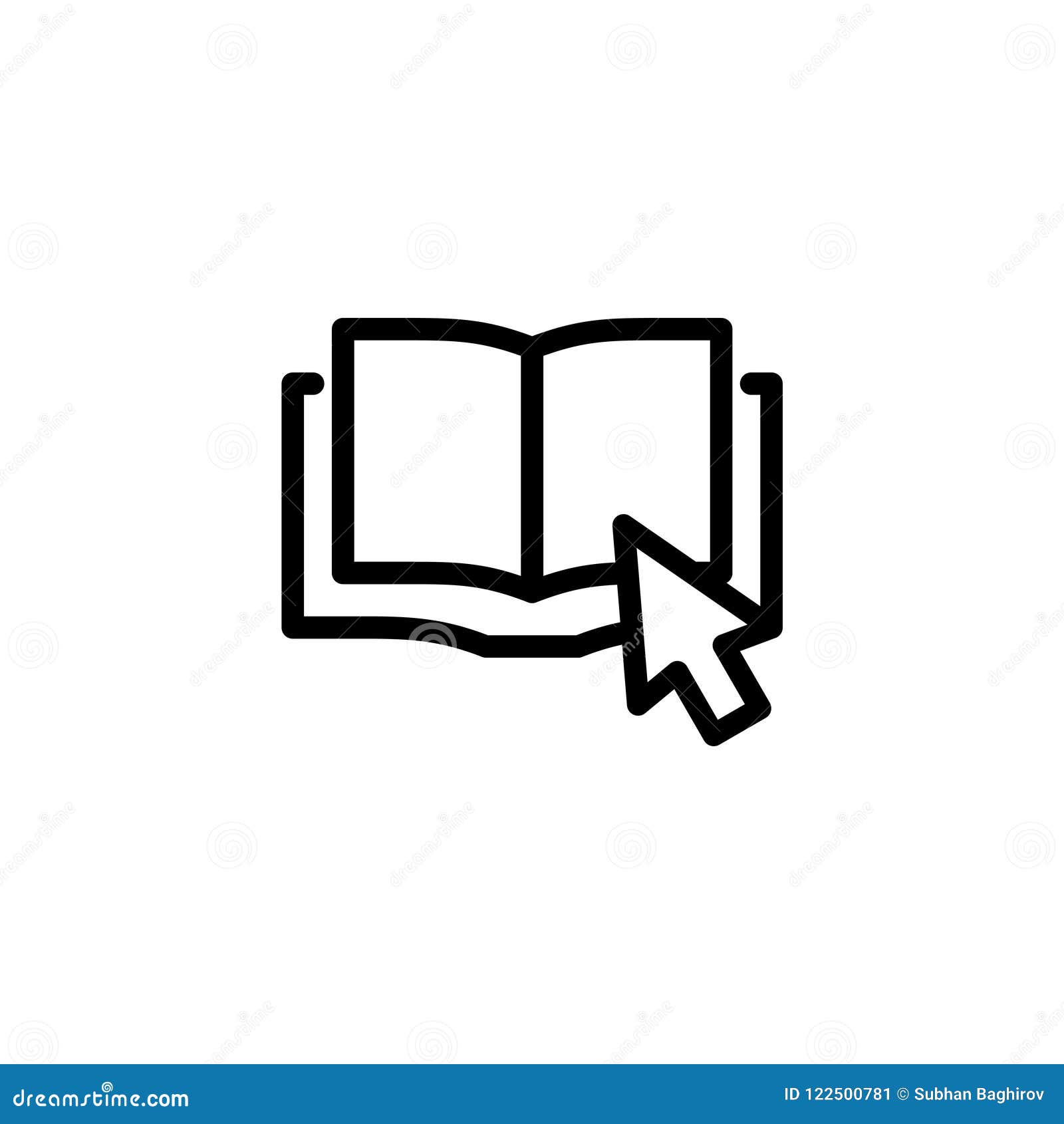 Book Icon Simple Flat Style Outline Illustration Stock Vector ...