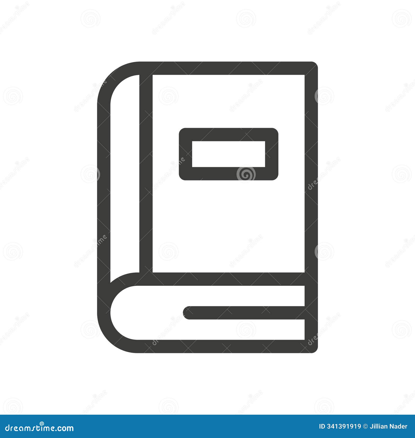 Book Icon Simple Outline Vector Logo Stock Vector - Illustration of ...