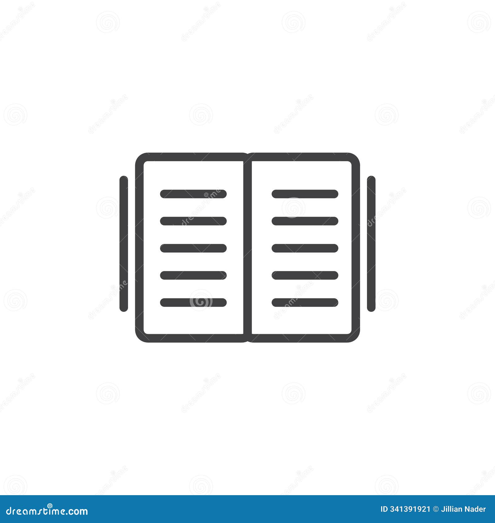 Book Icon Simple Outline Vector Logo Stock Vector - Illustration of ...