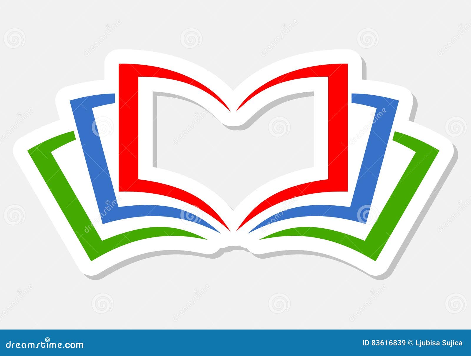 Book Icon Sticker, Design Element Stock Vector - Illustration of ...