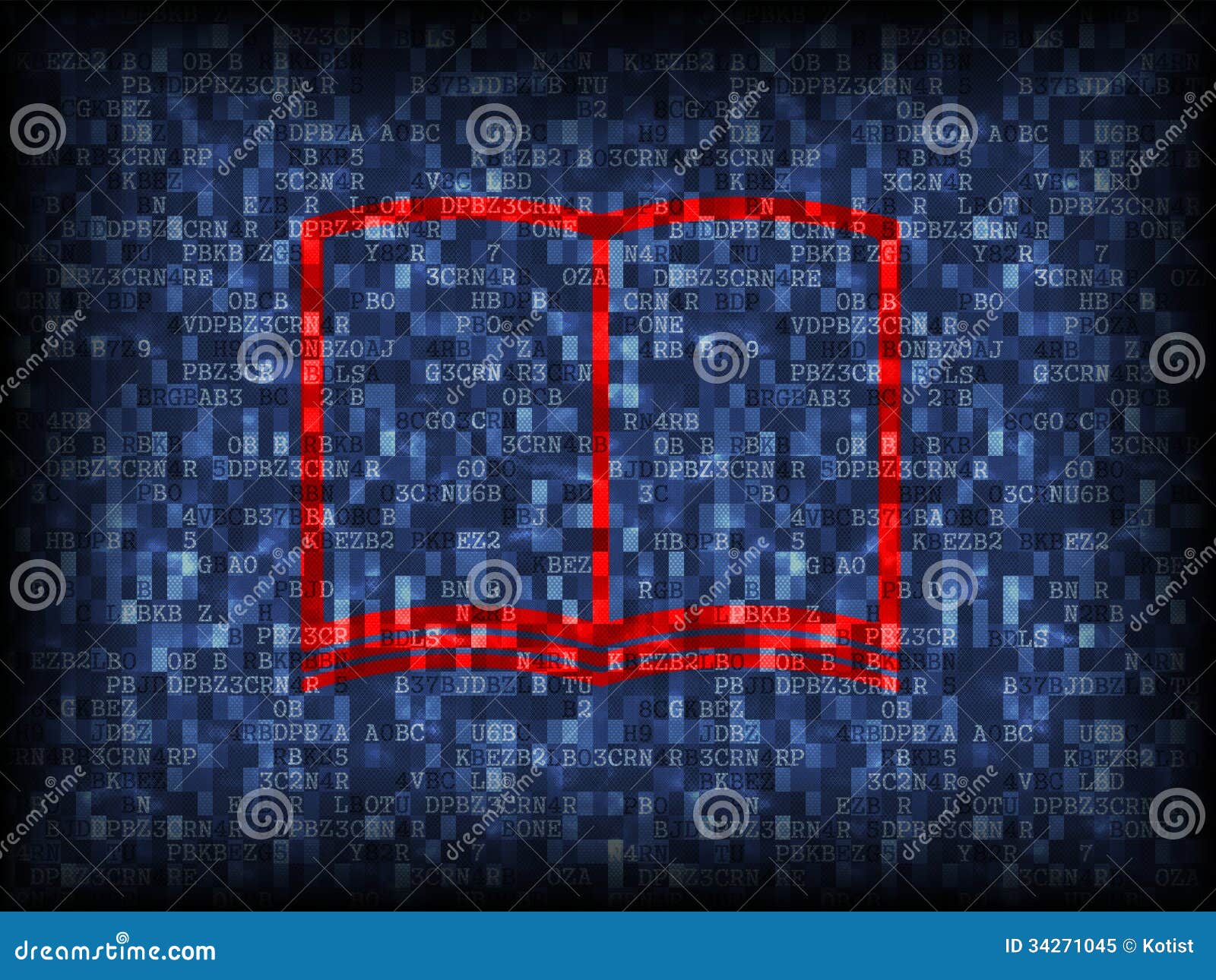 Book icon on tech screen stock vector. Illustration of notebook - 34271045