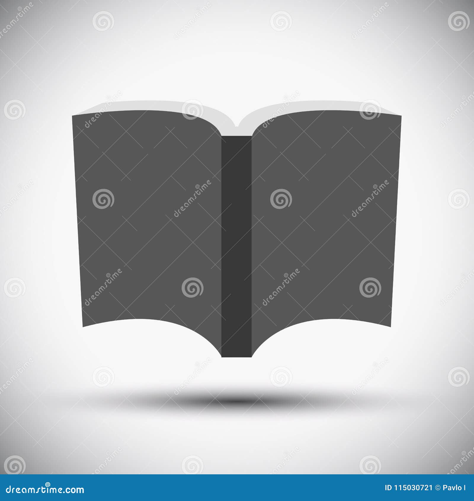 Book icon - vector stock vector. Illustration of constant - 115030721