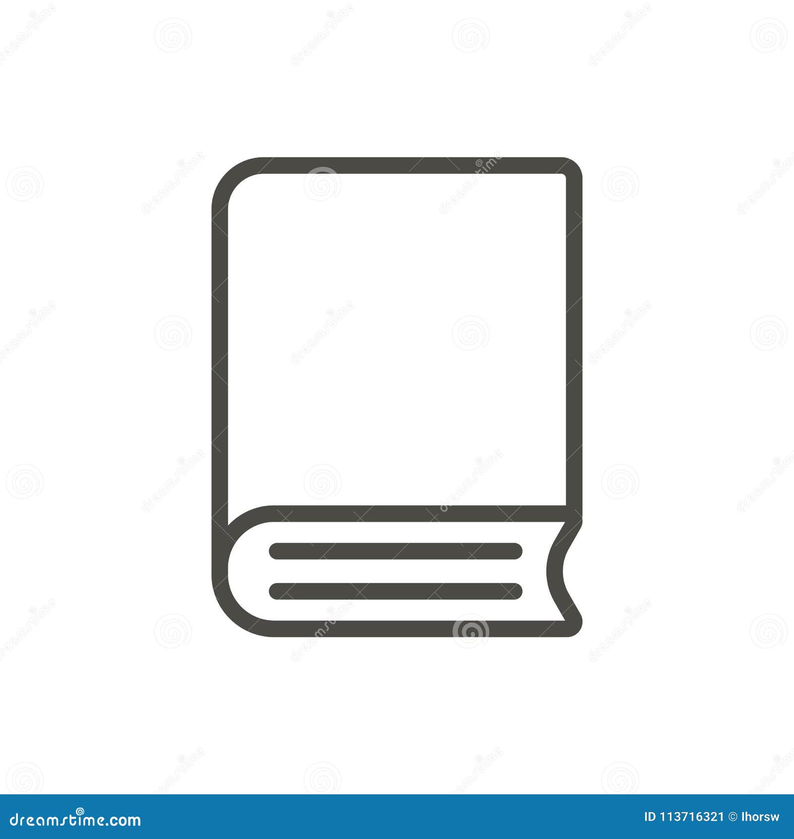 Book Icon Vector. Line Library Symbol Stock Vector - Illustration of ...