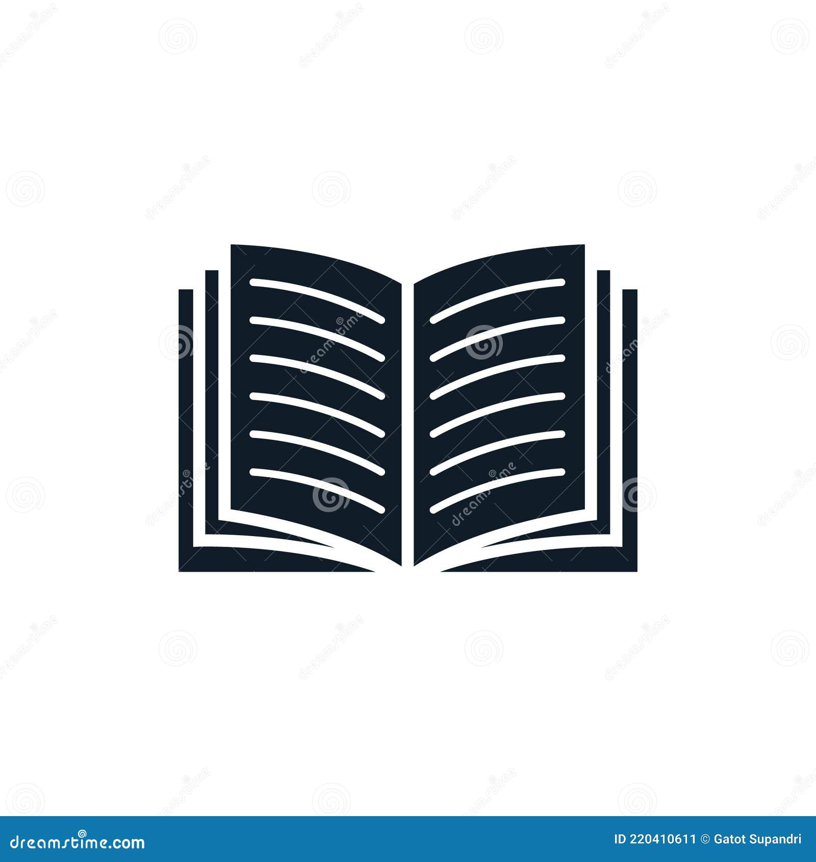 Book Icon Vector Logo Design Template Stock Vector - Illustration of ...