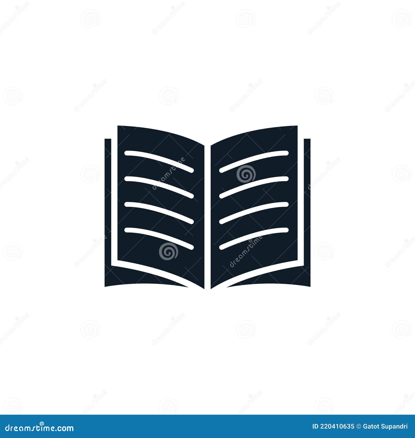 Book Icon Vector Logo Design Template Stock Vector - Illustration of ...